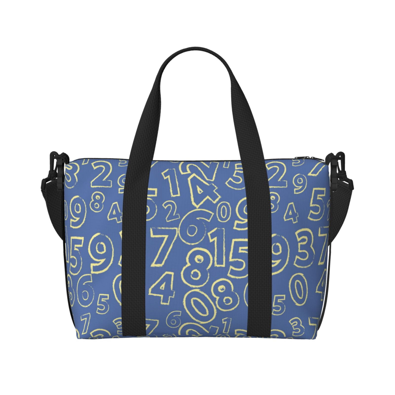 Travel Duffle Bag - blue math number Weekender Bags for Women/Men with ...
