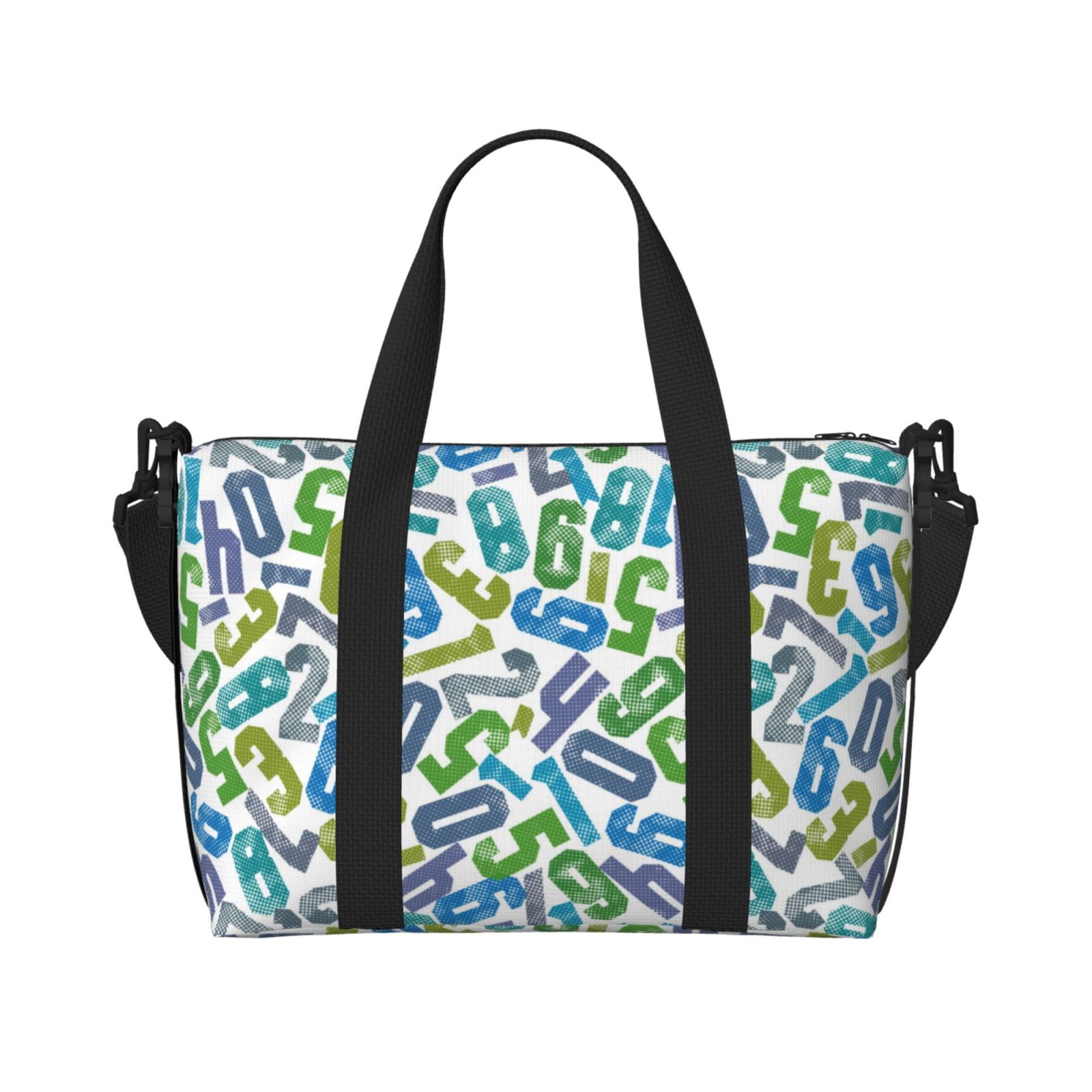 Travel Duffle Bag blue math numbers Travel Tote Bags Carry on Luggage ...