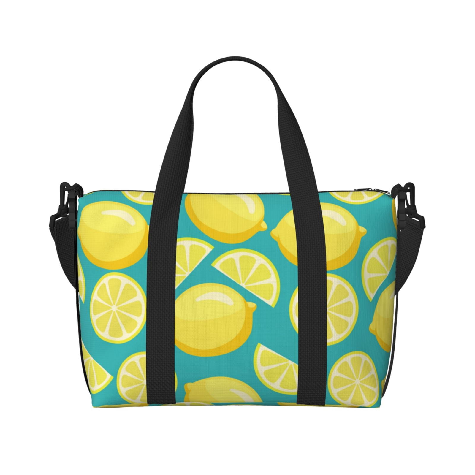Travel Duffle Bag cartoon Lemon blue Travel Tote Bags Carry on Luggage ...