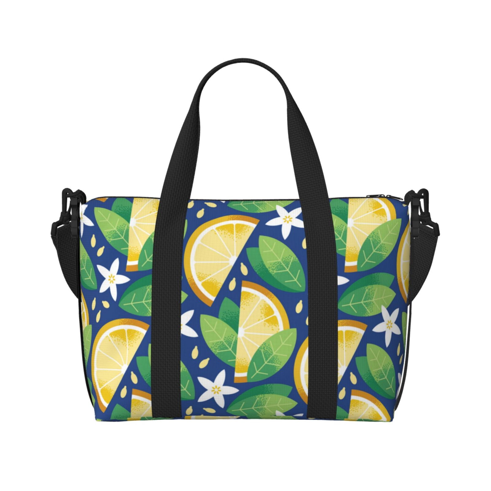 Travel Duffle Bag cartoon Lemon flower Travel Tote Bags Carry on ...
