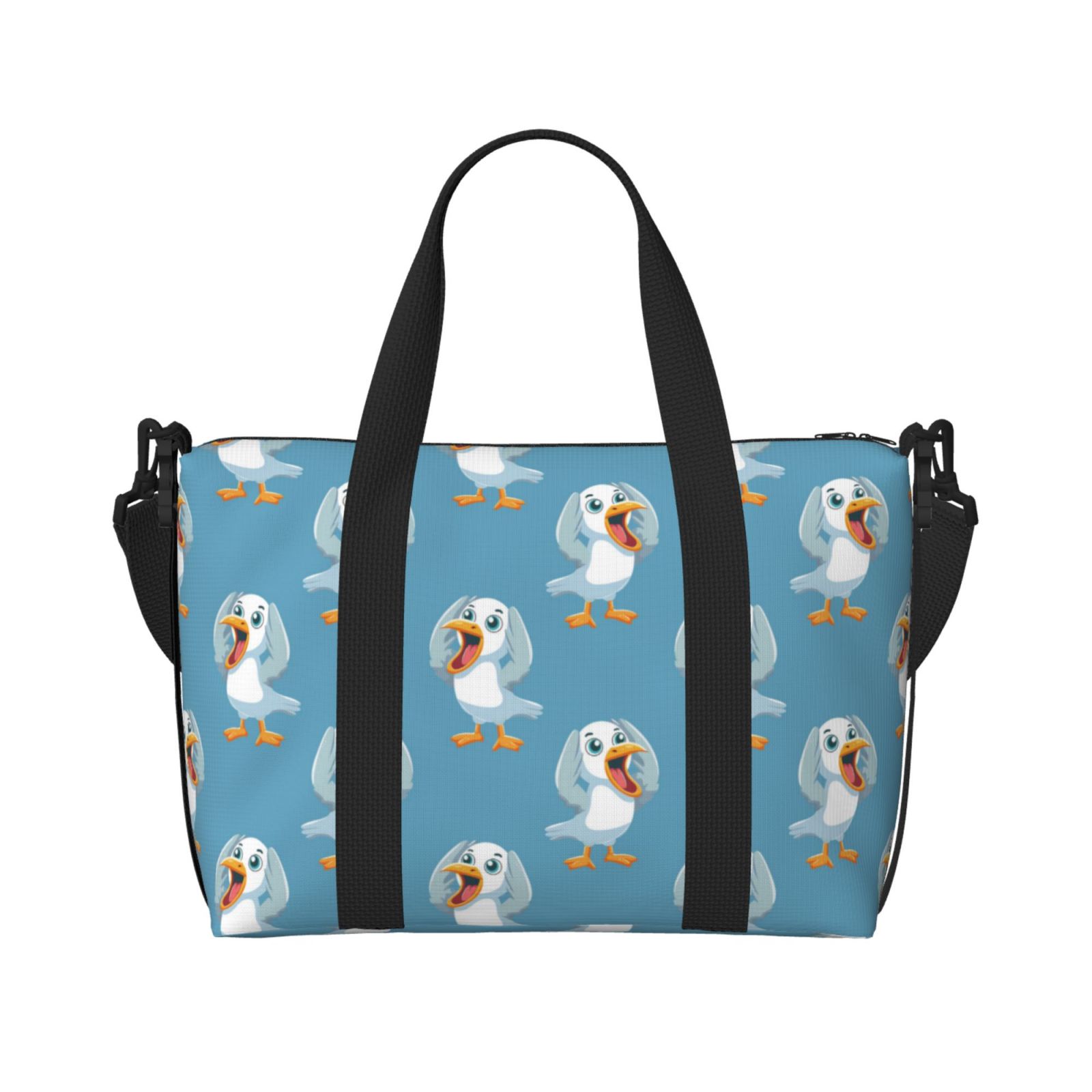 Travel Duffle Bag - cartoon Seagull Weekender Bags for Women/Men with ...