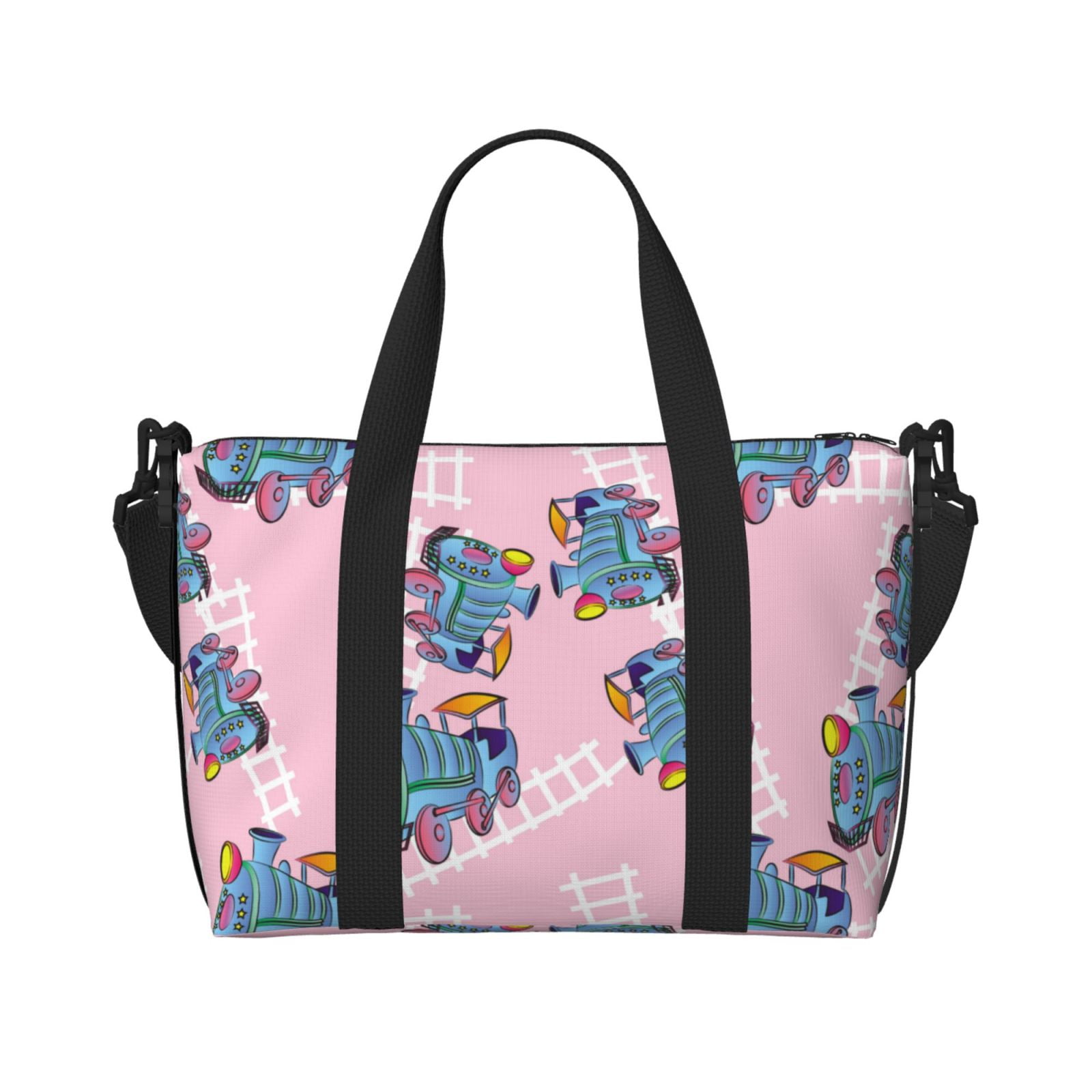 Travel Duffle Bag cartoon Trains Pattern Travel Tote Bags Carry on ...