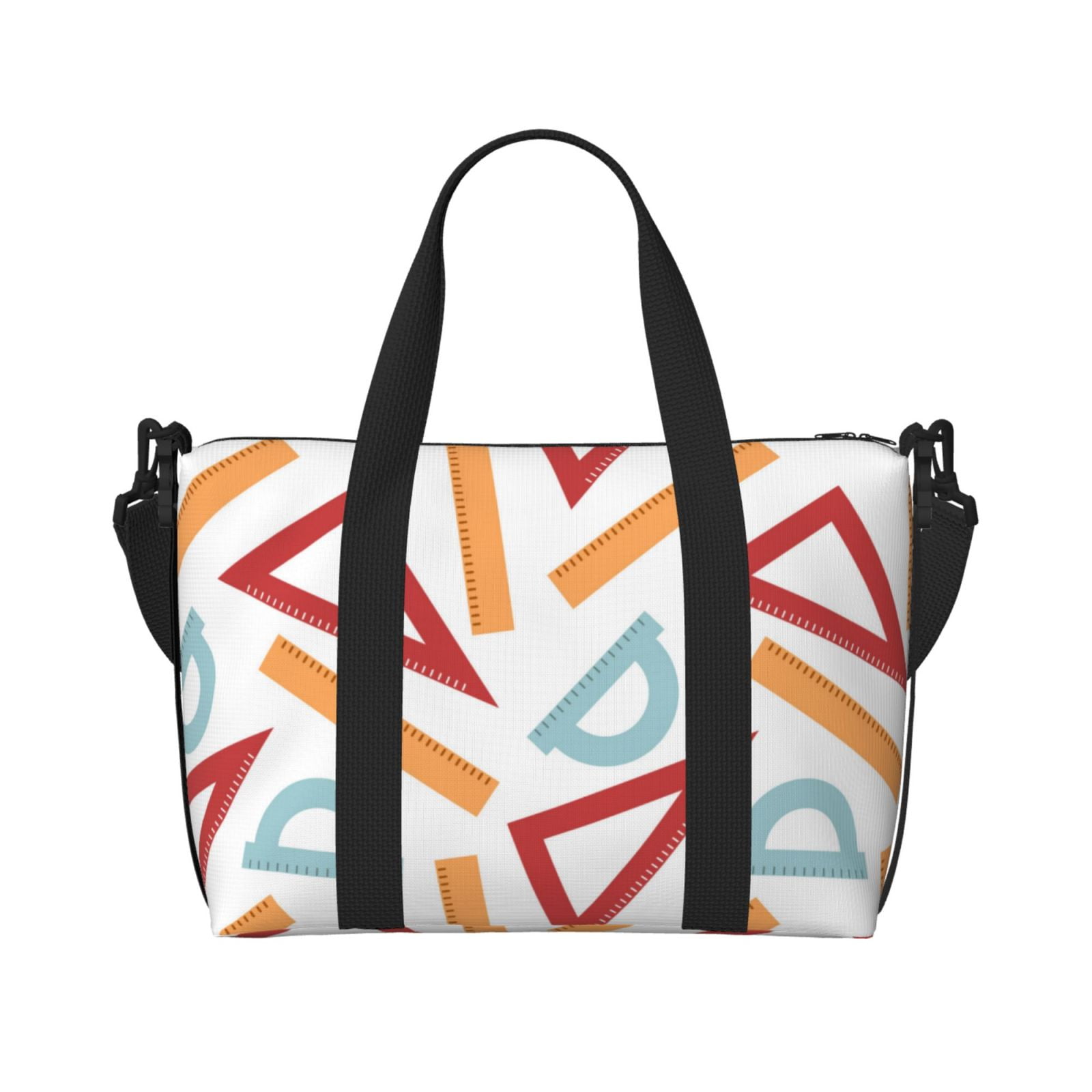 Travel Duffle Bag colorful Math ruler Print Travel Tote Bags Carry on ...