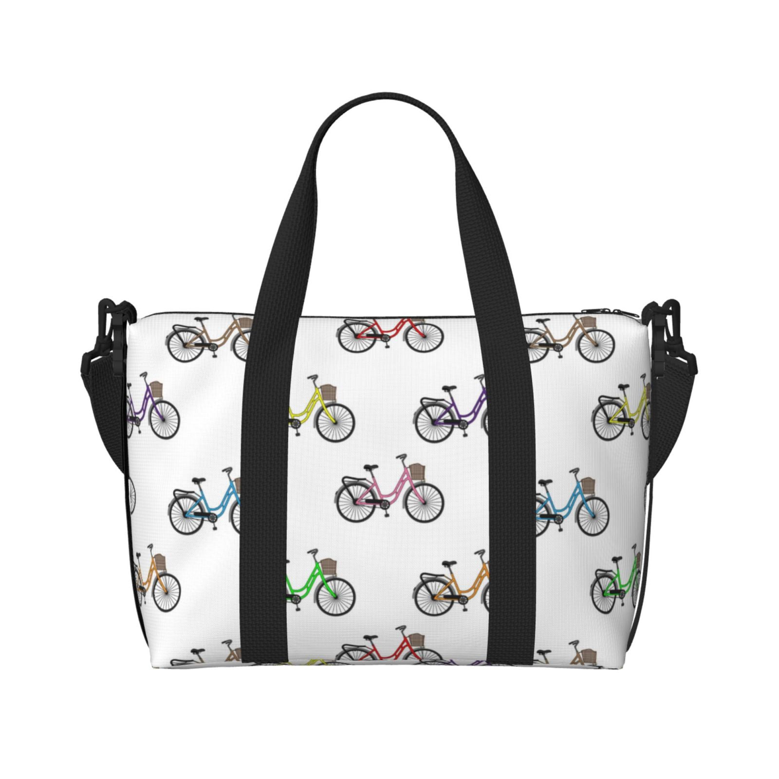 Travel Duffle Bag - colorful bicycle Pattern Weekender Bags for Women ...