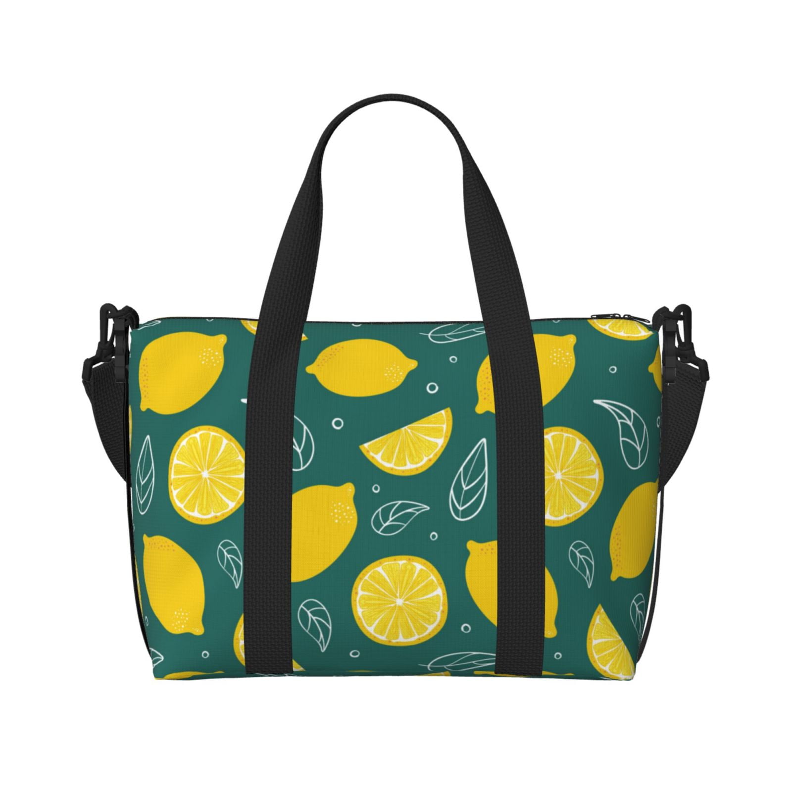 Travel Duffle Bag darkgreen Lemon leaves Travel Tote Bags Carry on ...