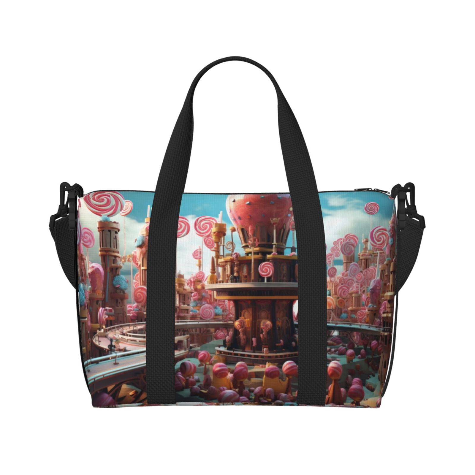 Travel Duffle Bag fairy-tale-world-with-delicious-candy Travel Tote Bags Carry on Luggage ...
