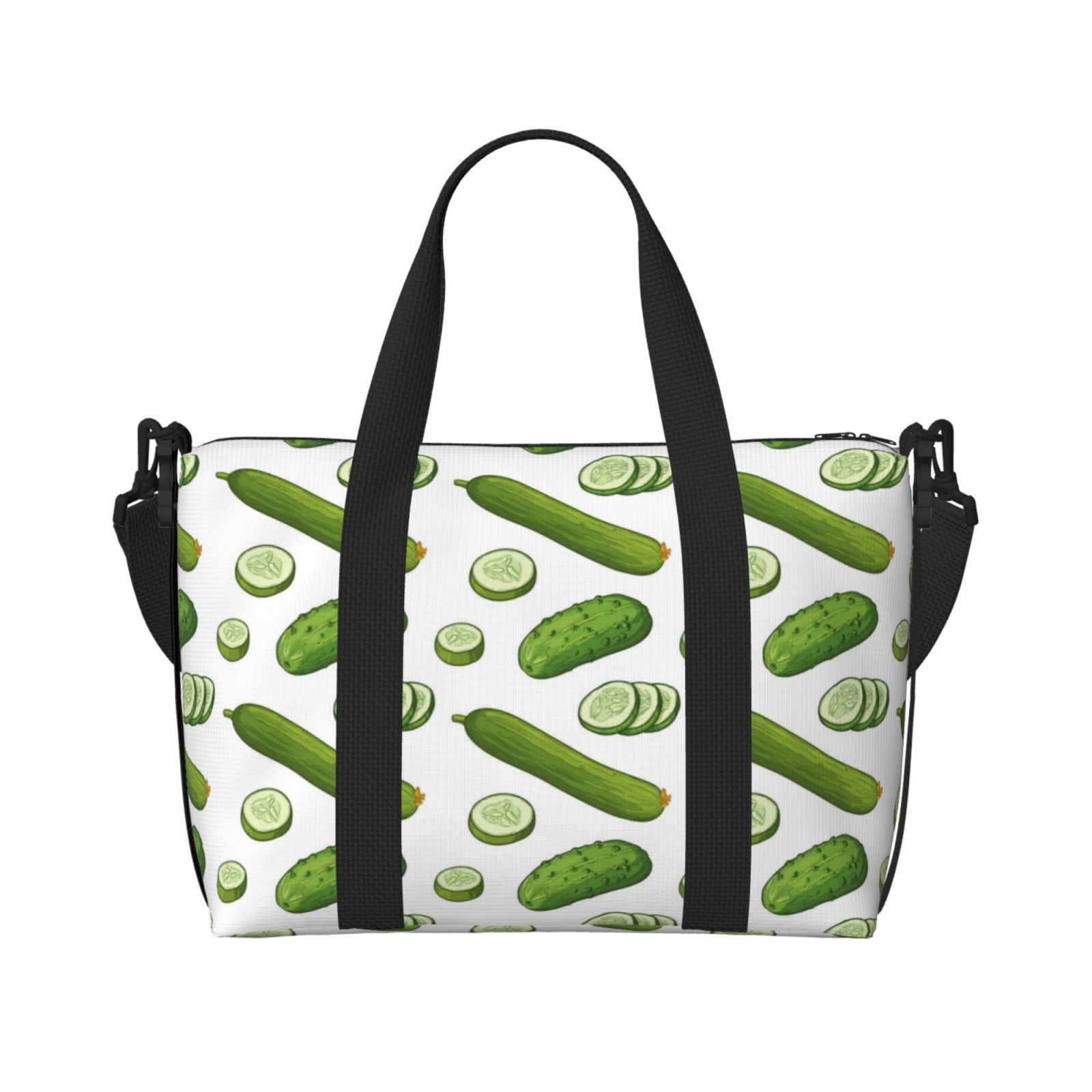 Travel Duffle Bag green Cucumber slices print Travel Tote Bags Carry on ...