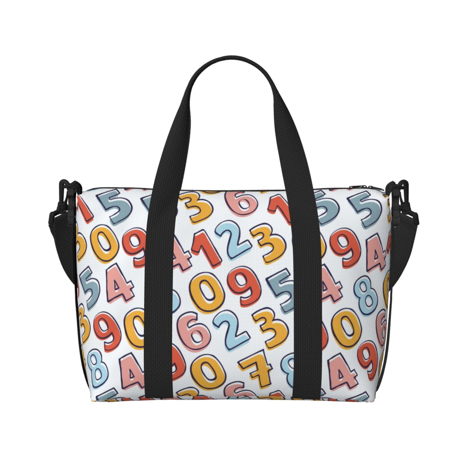 Travel Duffle Bag math numbers colors Travel Tote Bags Carry on Luggage ...