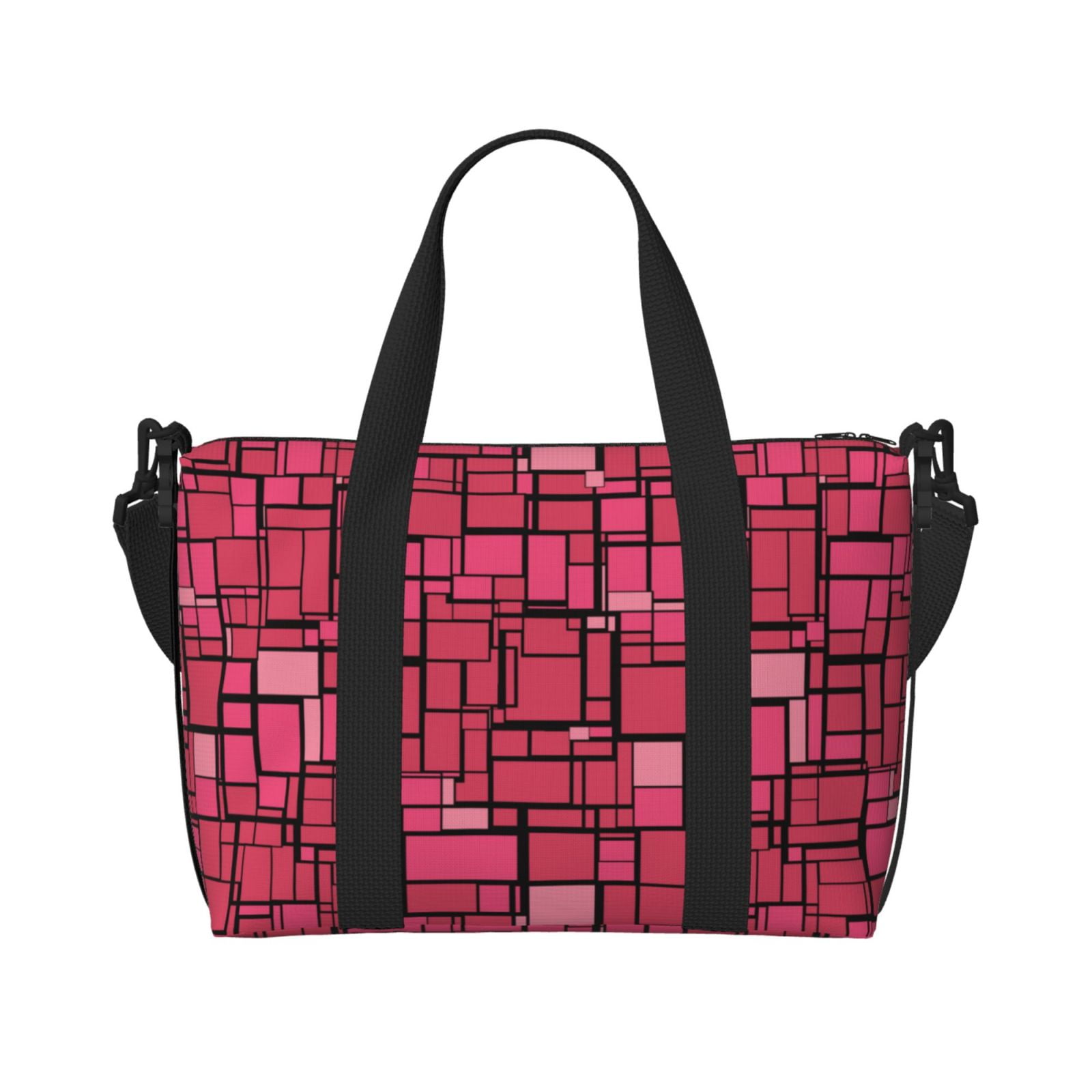Travel Duffle Bag pink square Travel Tote Bags Carry on Luggage ...