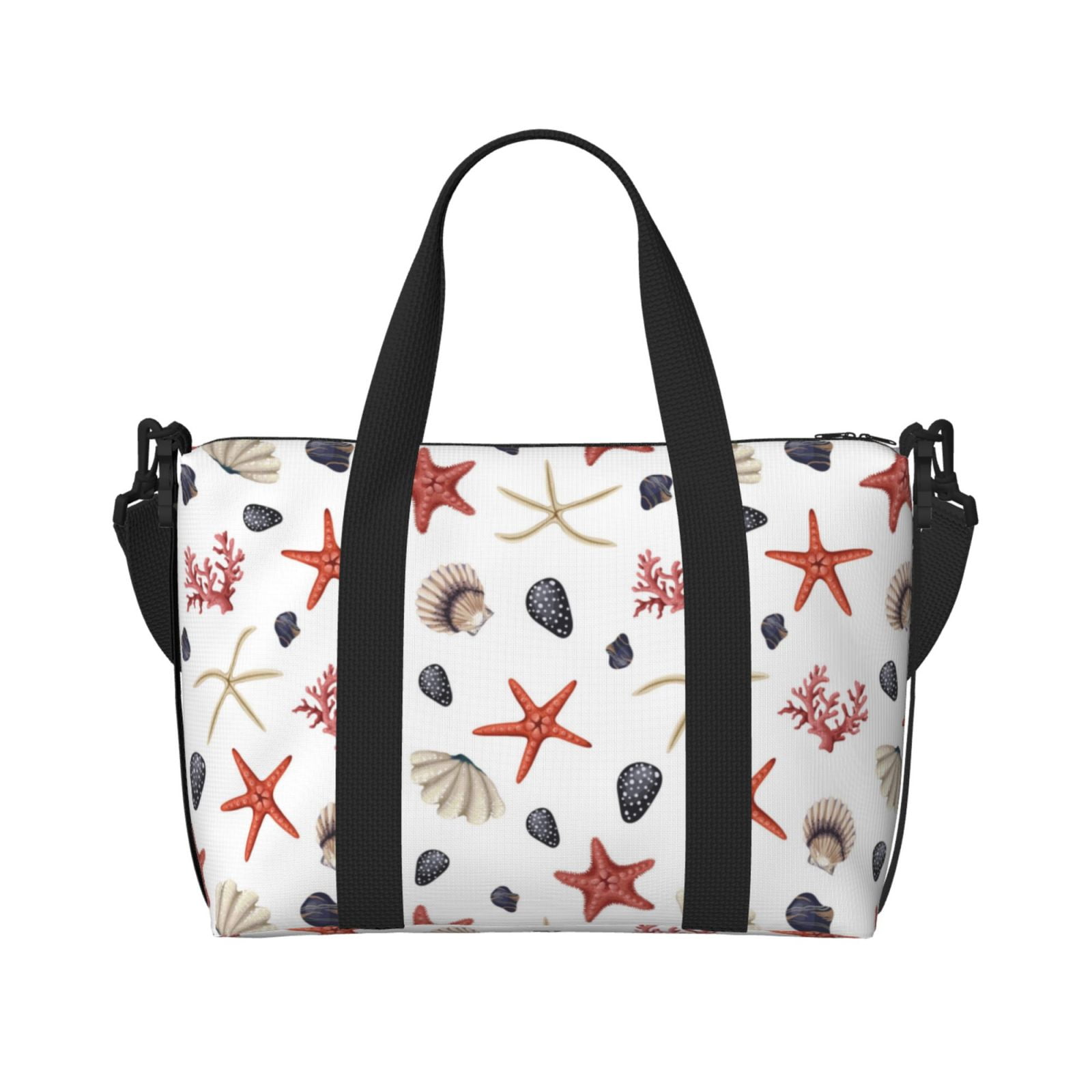 Travel Duffle Bag - red starfishes shells coral Weekender Bags for ...
