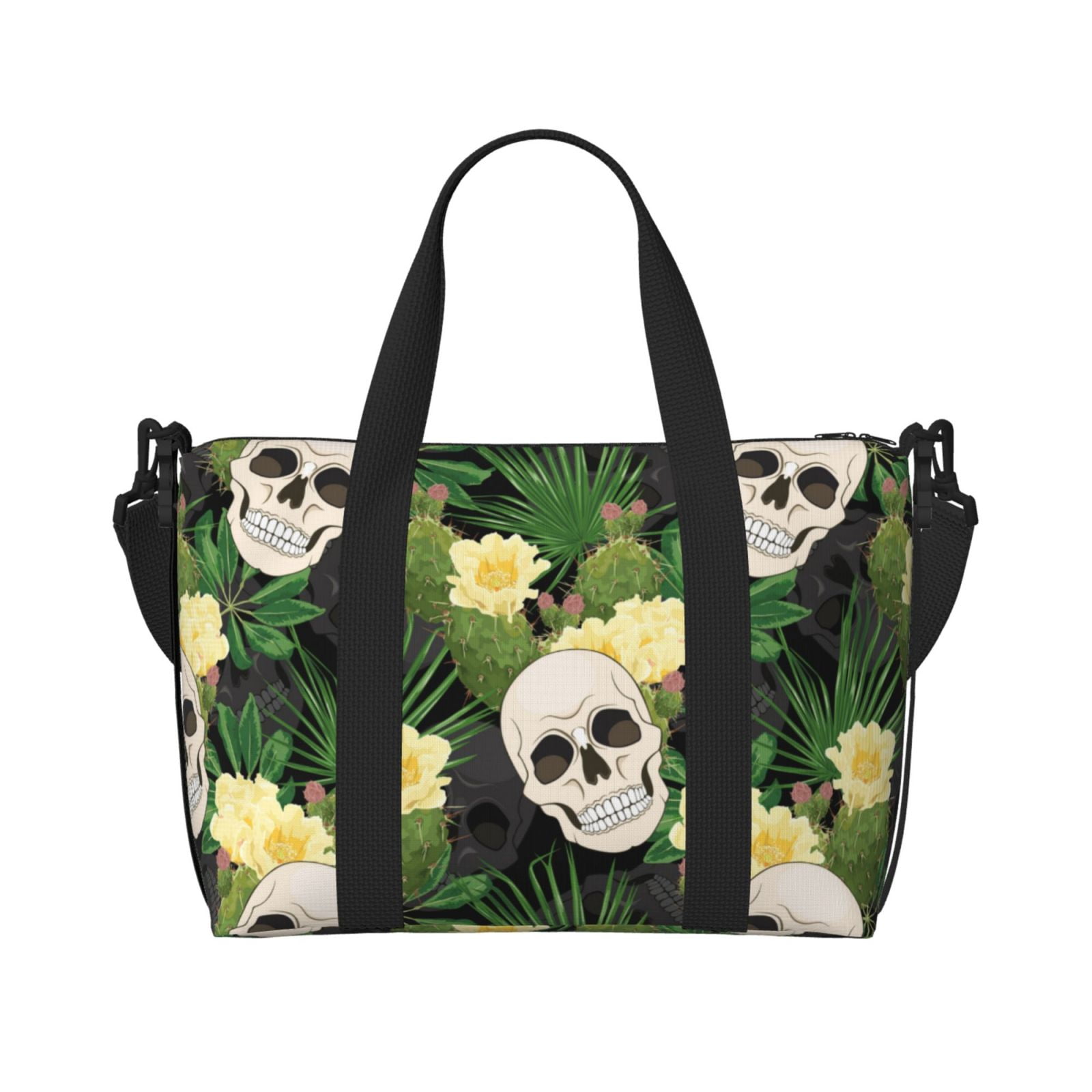 Travel Duffle Bag skull Cactus blooming Travel Tote Bags Carry on ...