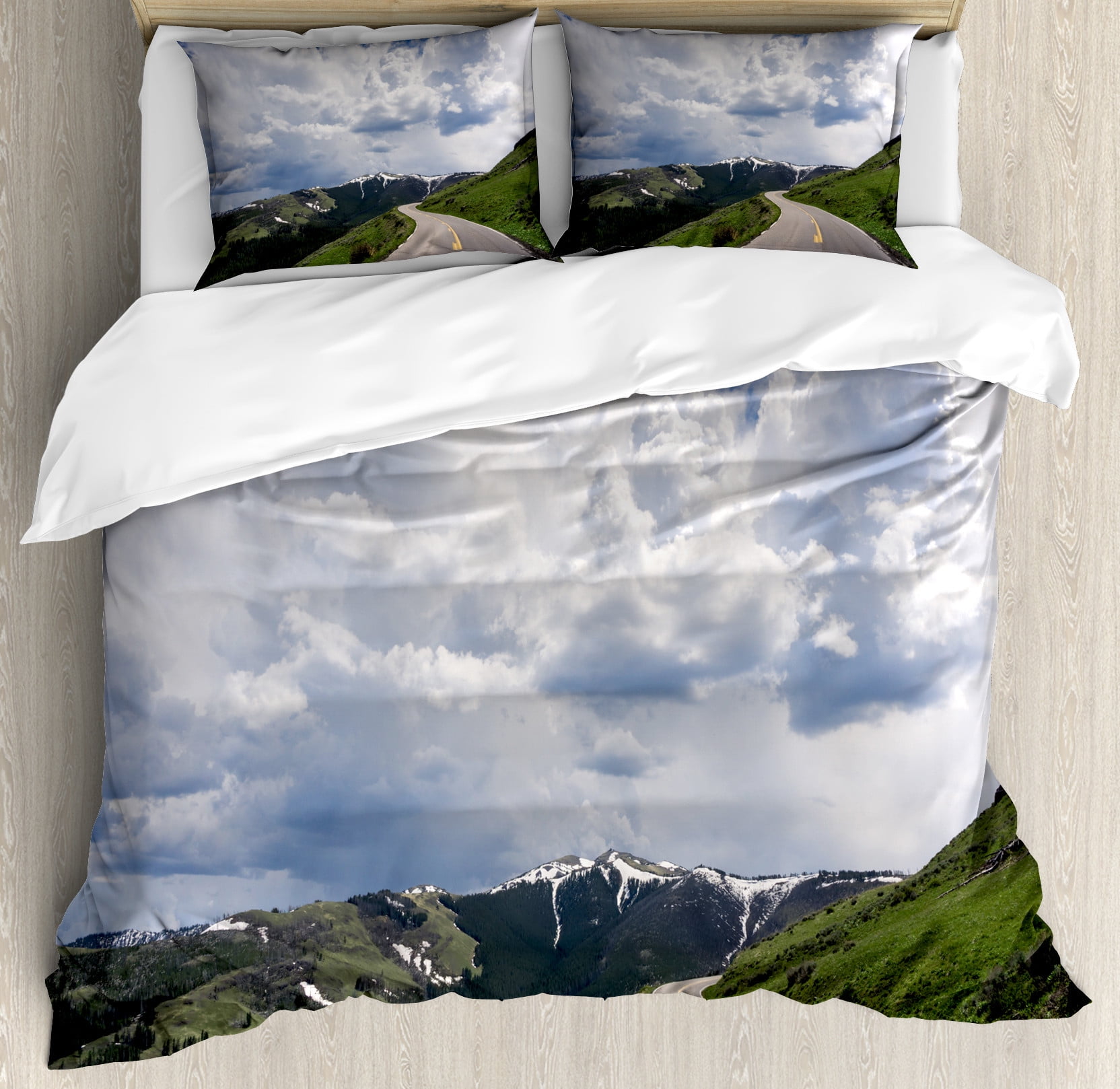 Travel Duvet Cover Set, Yellowstone National Park Wyoming, Decorative 3 ...
