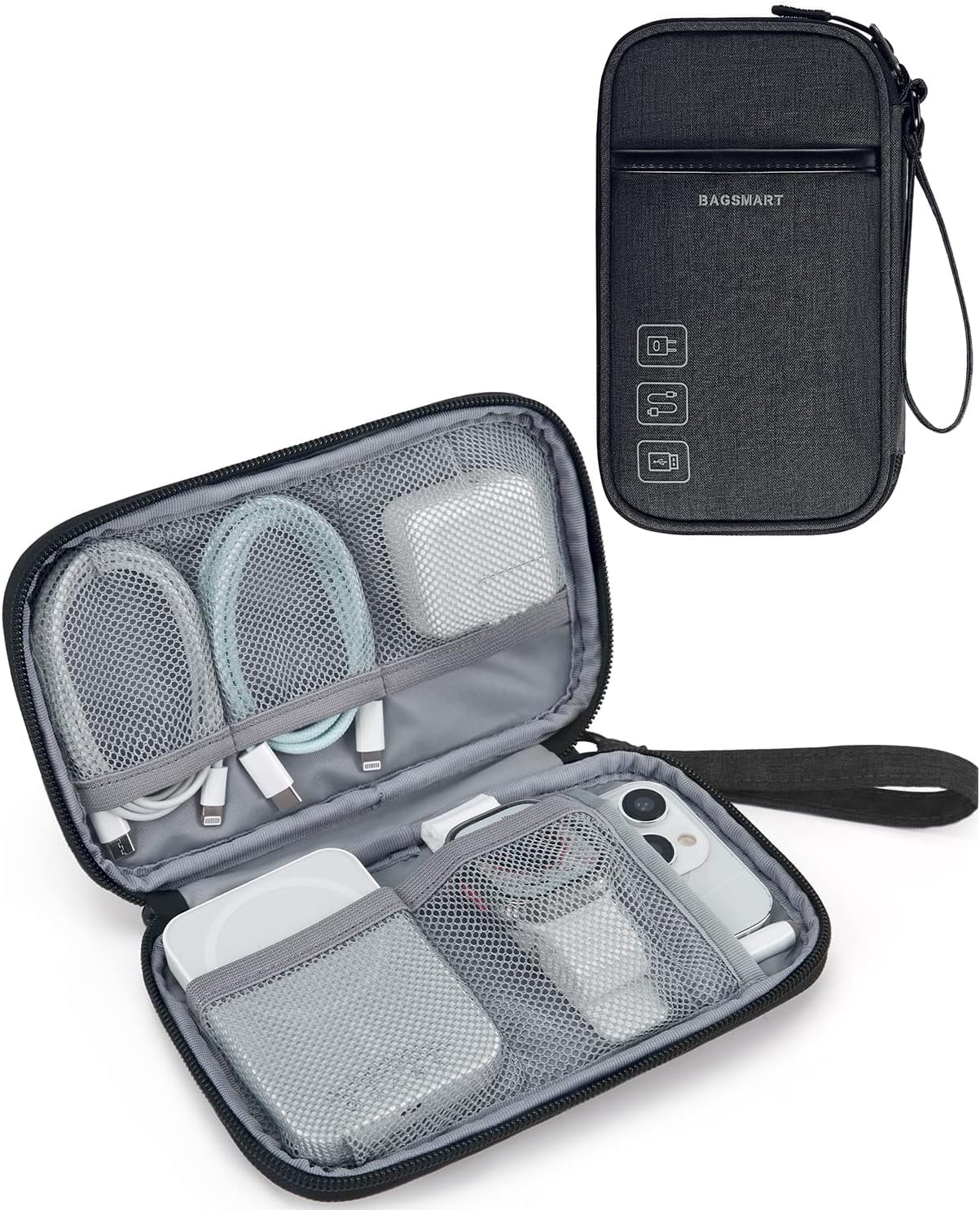 Travel Electronic Organizer Case,Cable Organizer Bag, Pouch Carry Case ...