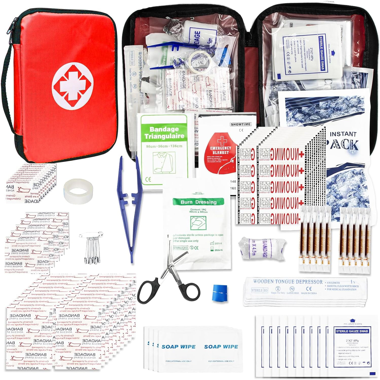 Travel-First Aid-Kit Car-Home 300PCS Survival-Kit Outdoor-Adventure ...