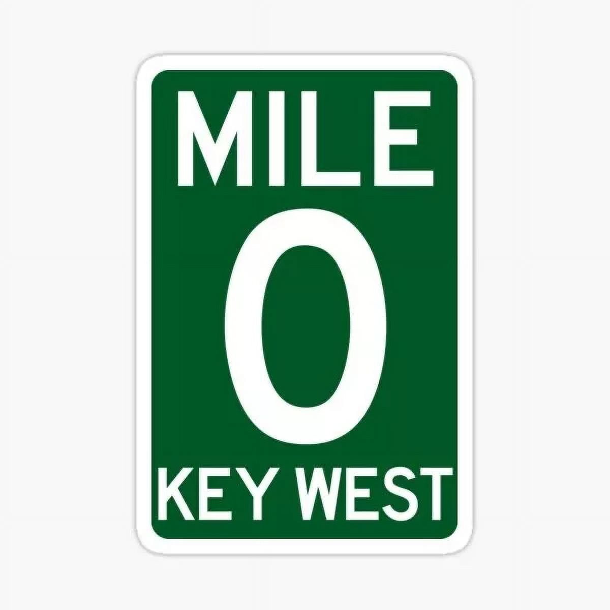 Travel Florida Key West 0 Mile Marker Beaches Island South Sticker ...