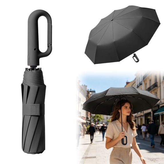Travel Folding Umbrella, 10 Ribs Automatic Open, Lightweight Compact ...