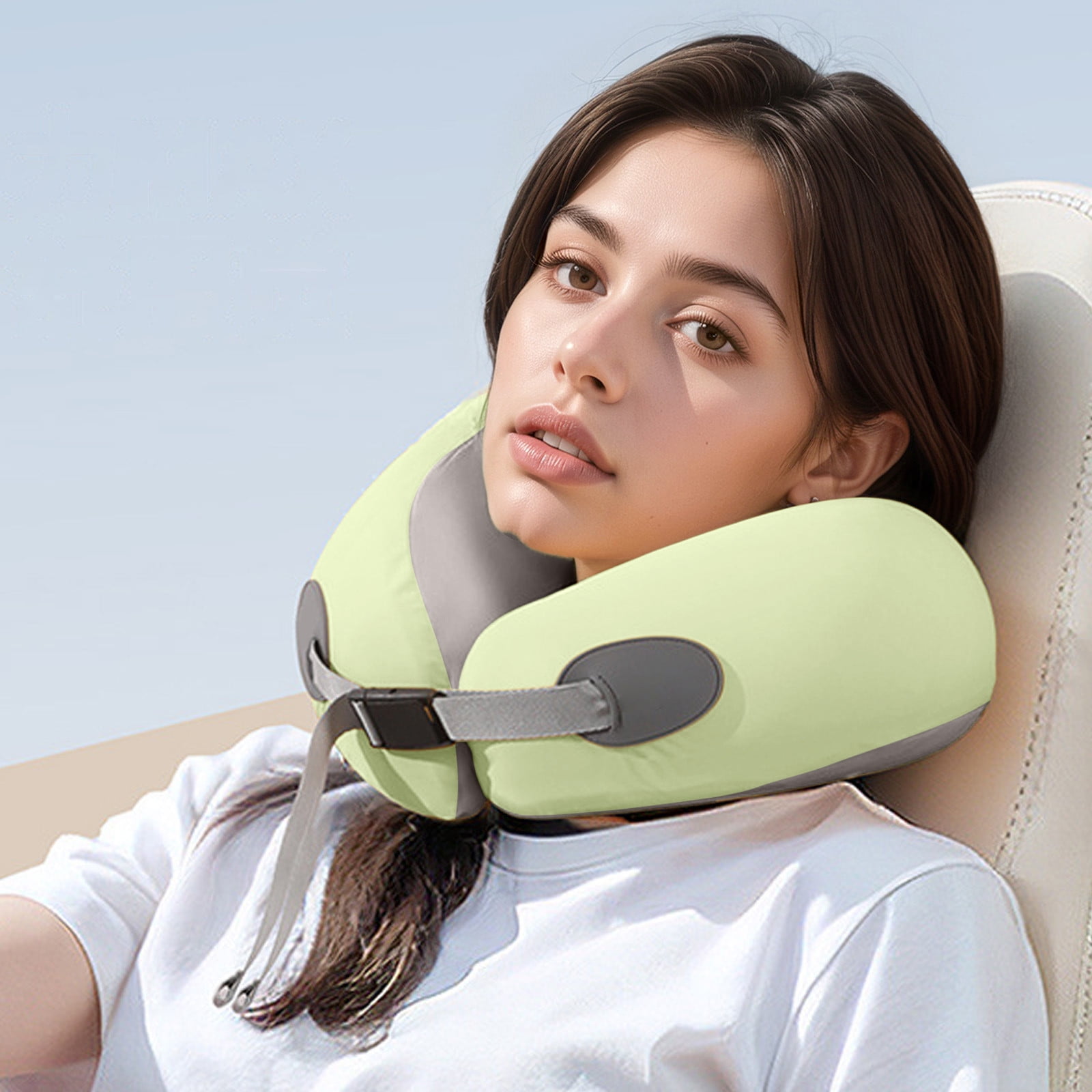 Travel Friendly U Shape Neck Pillow Cushions Ergonomic for Neck Support ...