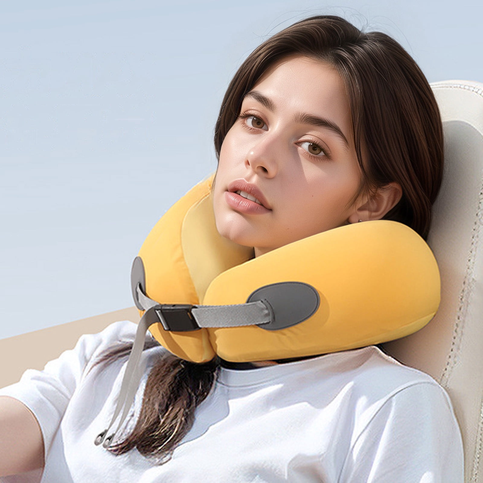 Travel Friendly U Shape Neck Pillow Cushions Ergonomic for Neck Support ...
