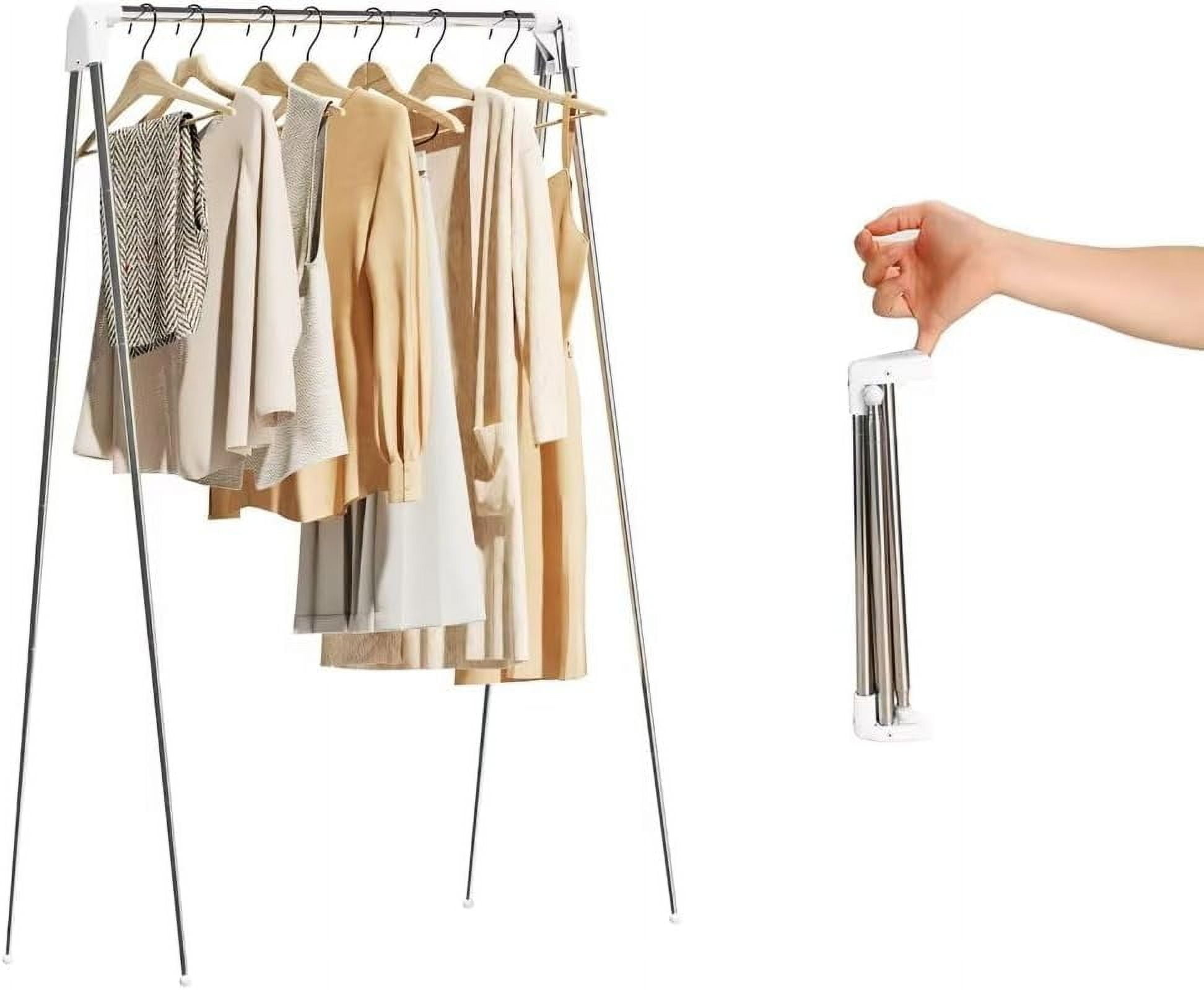 Travel Garment Rack,Portable and Foldable，Folding Clothes Rack for ...