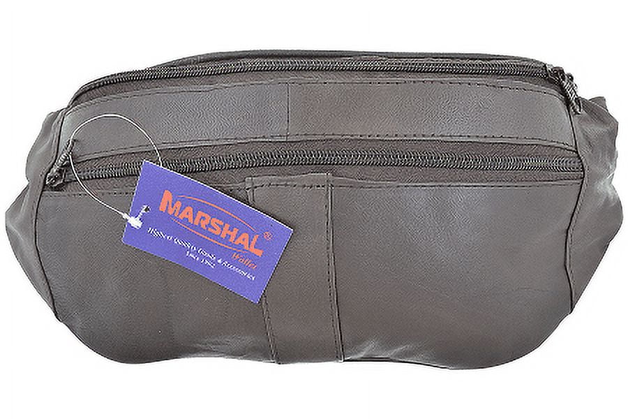Travel Genuine Leather Waist Fanny Pack Hip Pouch with Zippered ...