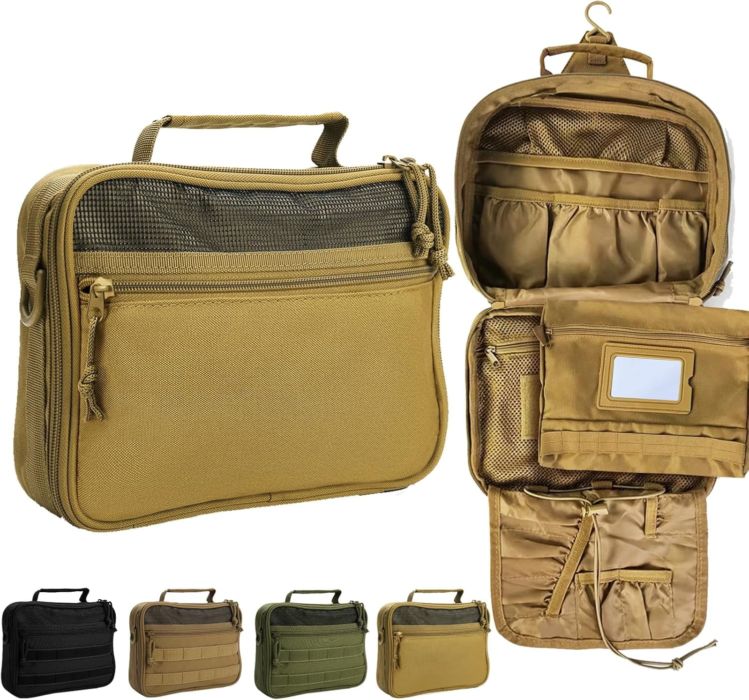 Travel Hanging Toiletry Bags,Tactical Toiletry Bag for Men,Bathroom ...