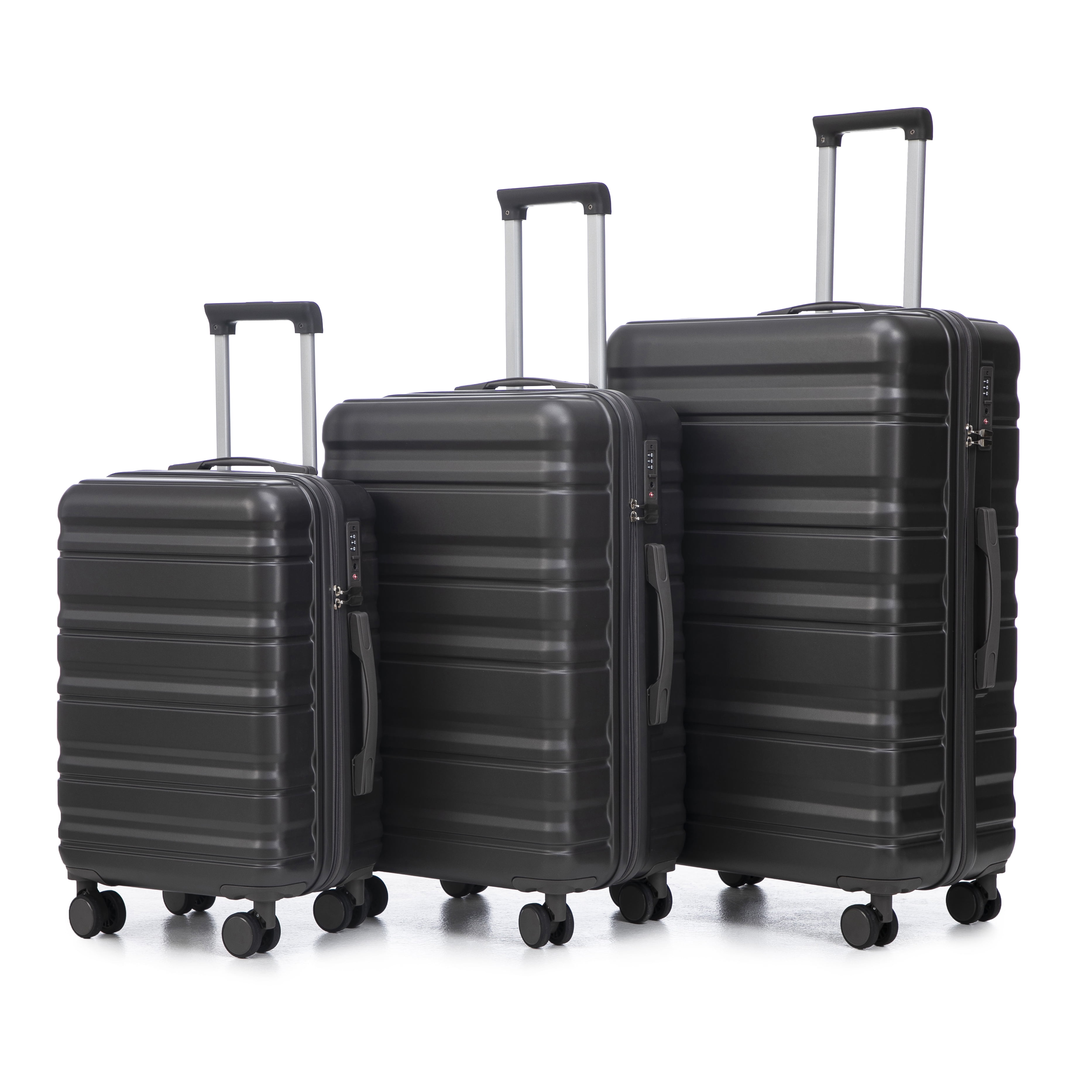Travel Hard Case 20"/24"/28" 3 pcs/set in ABS Spinner Wheel Luggage ...