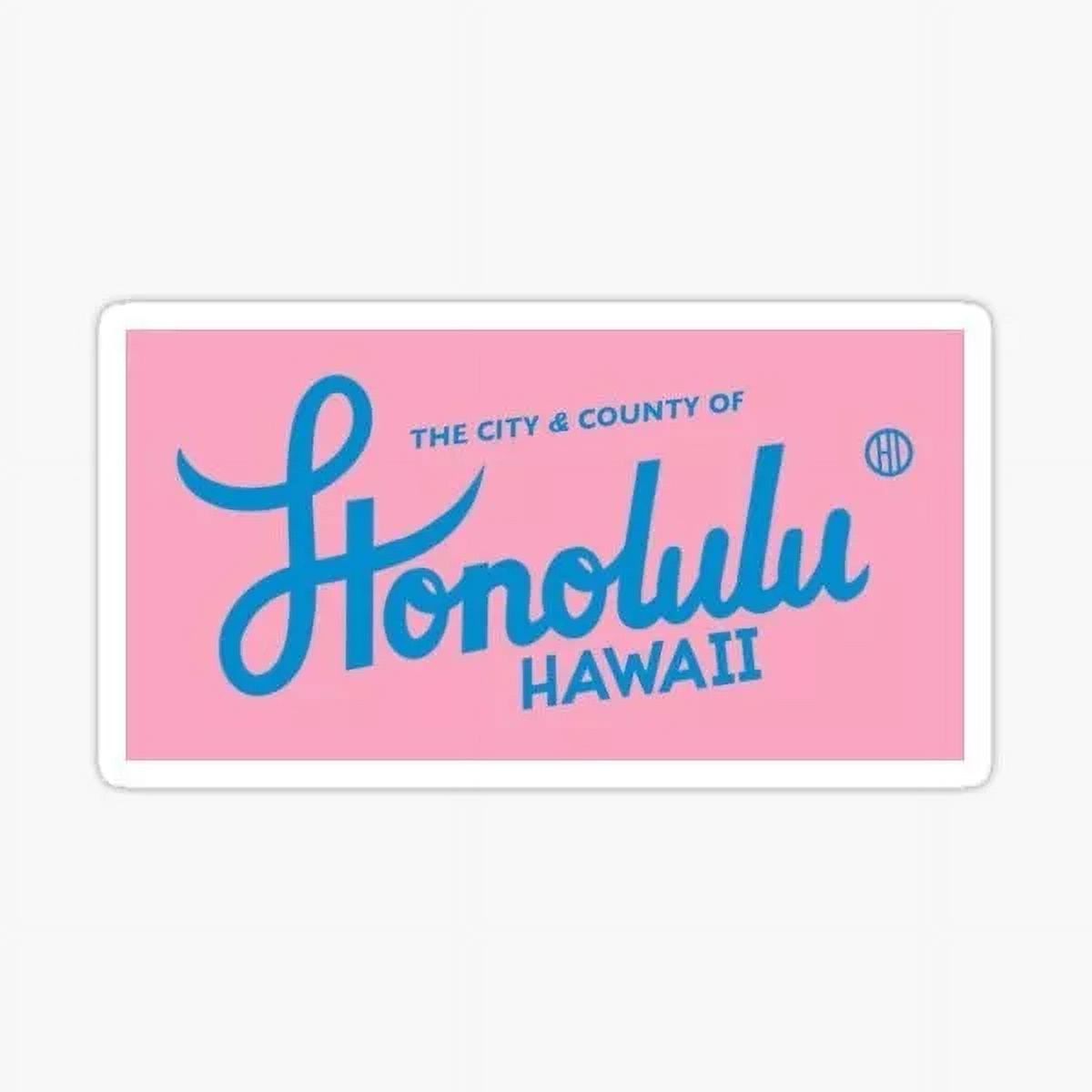 Travel Hawaii Honolulu Love Donuts Hometown Destination Sticker Phone Decal Water Bottle ...