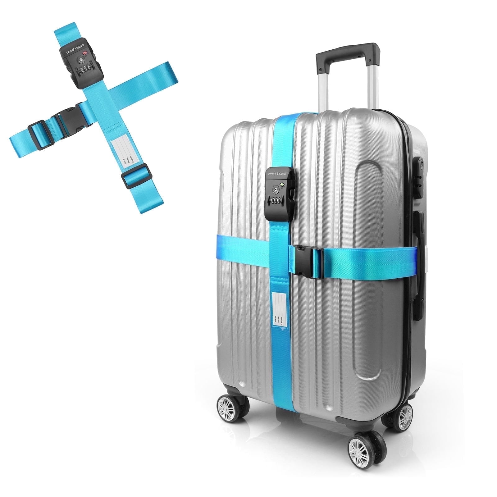 Travel Inspira TSA Approved Luggage Straps for Suitcases with TSA Lock ...