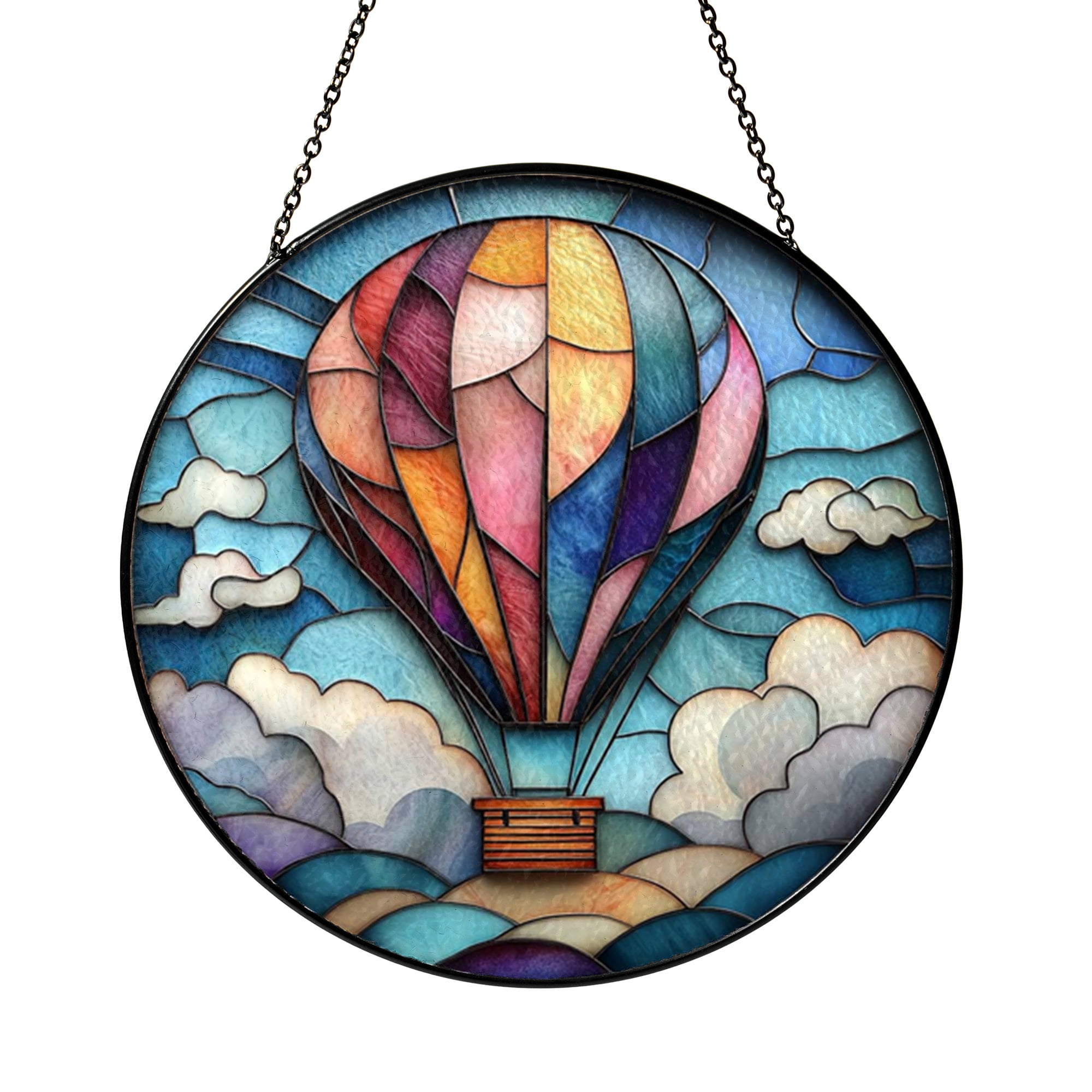 Travel Inspired Hot Air Balloon Stained Glass Window Art Suncatcher2301 ...