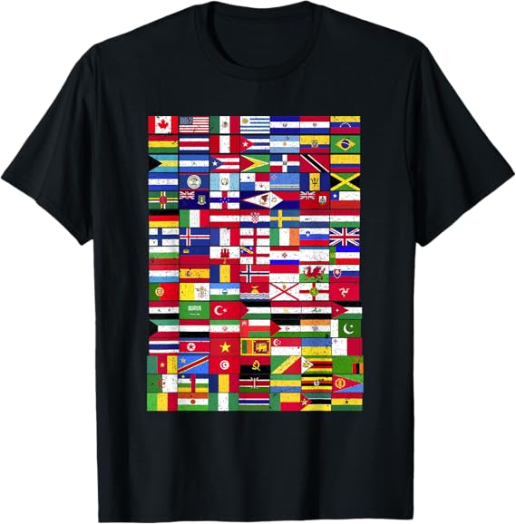 Travel International Country Flags Traveler World Flags T-Shirt - Walmart.com