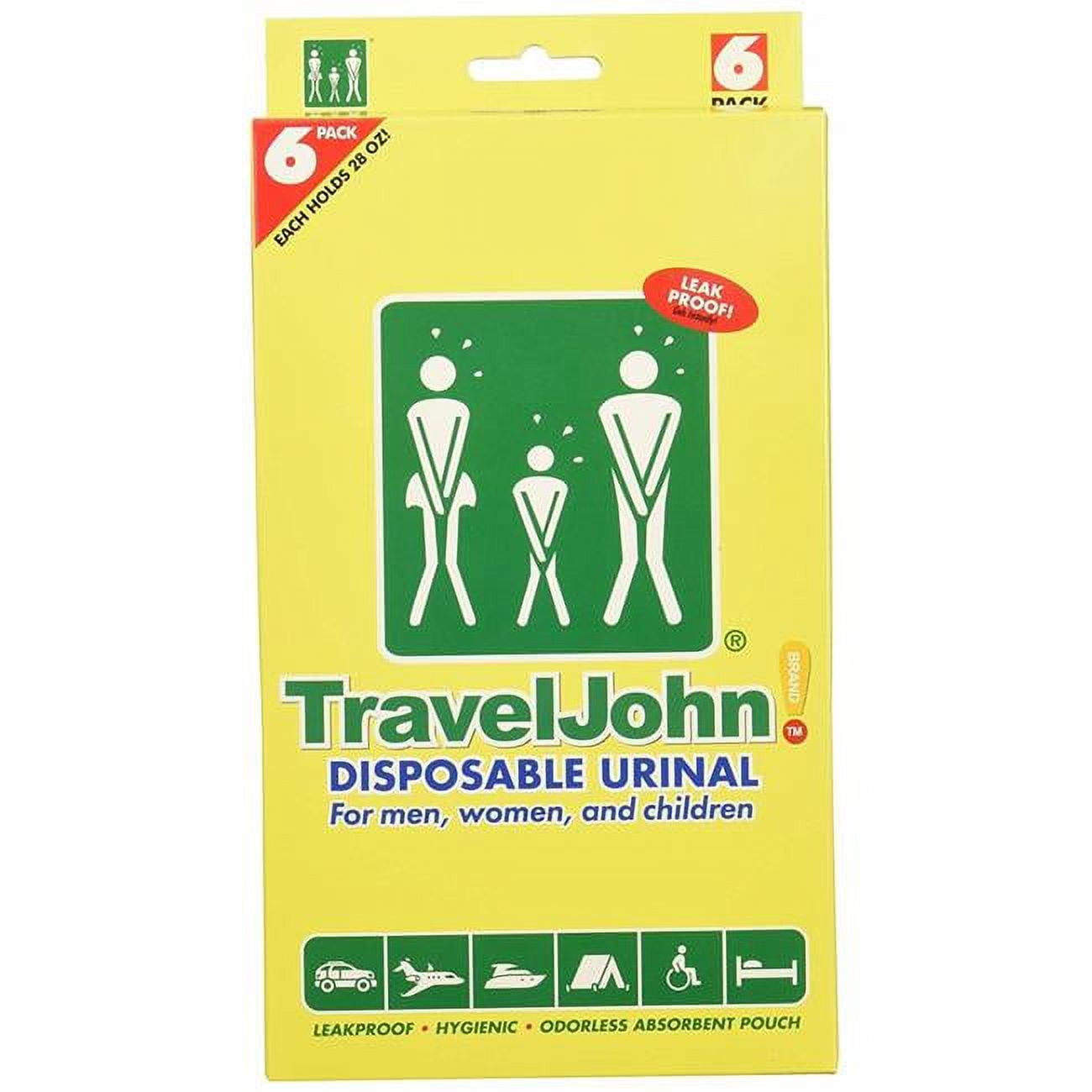 Travel John Resealable Disposable Urinals, Pack of 6 - Walmart.com