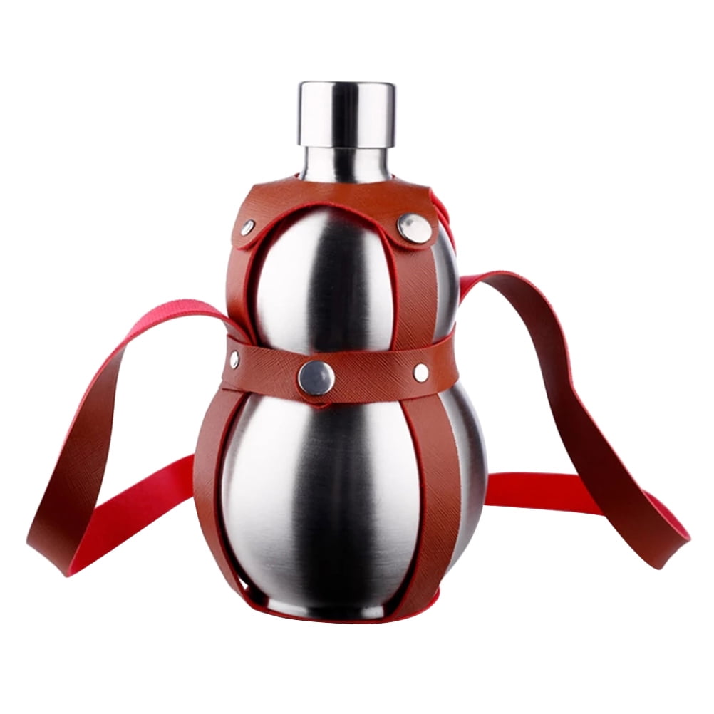 ifundom Picnic Wine Flask Pu 1 Set Random Color Outdoor Use - Walmart.com