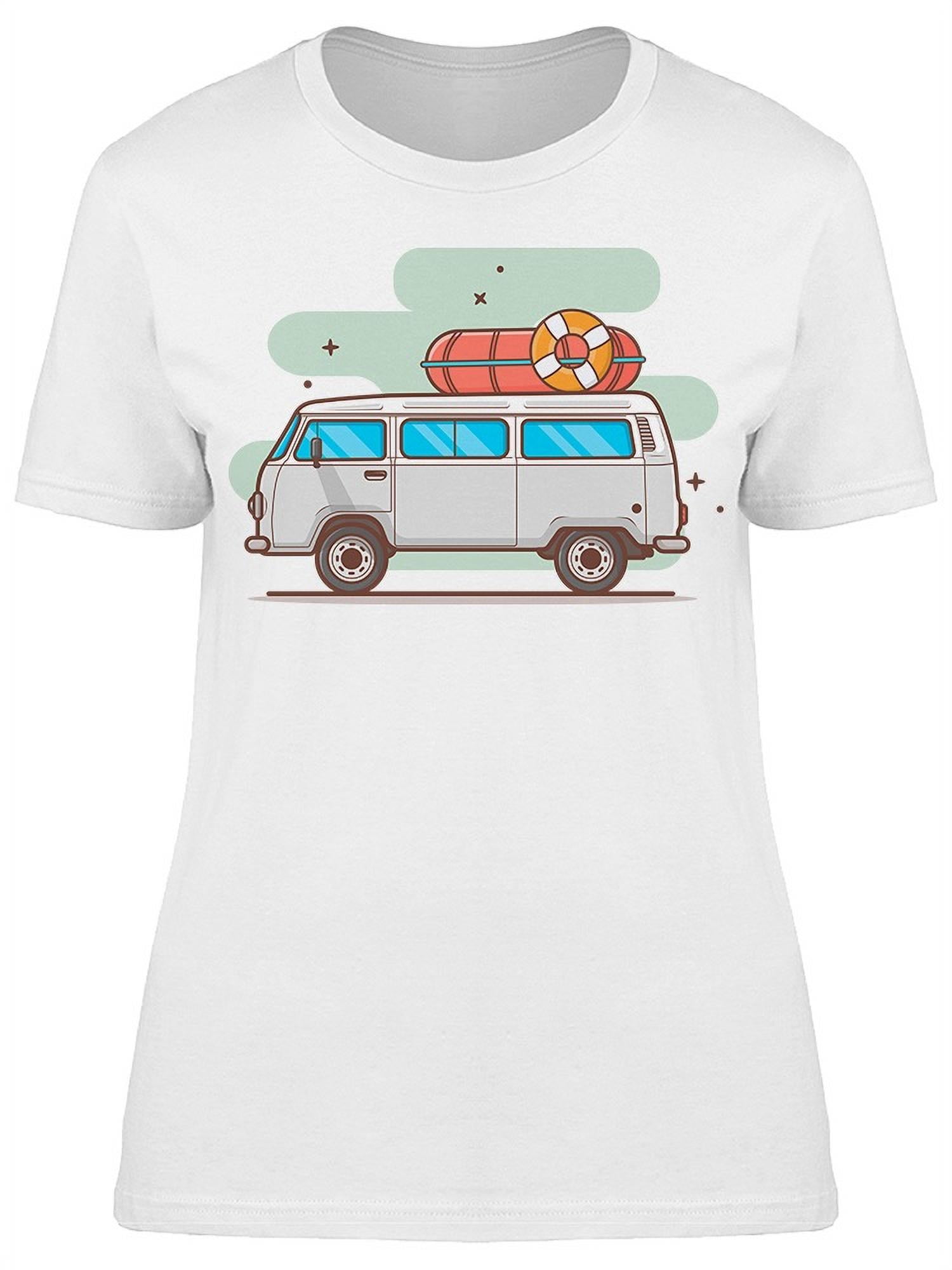 Travel Kombi Clipart Drawing T-Shirt Women -Image by Shutterstock ...