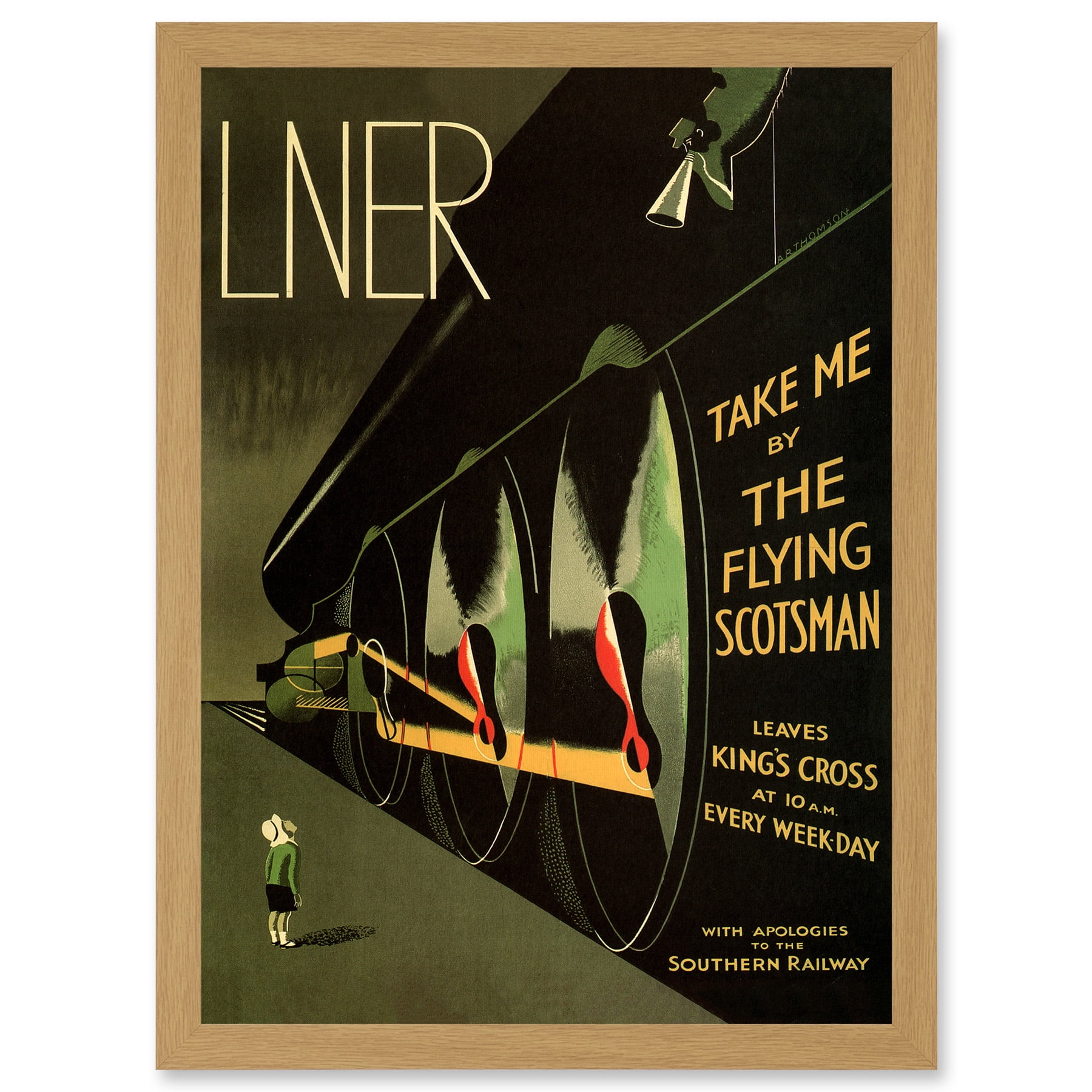 Travel LNER Railway Flying Scotsman UK Locomotive Vintage Advert Train ...