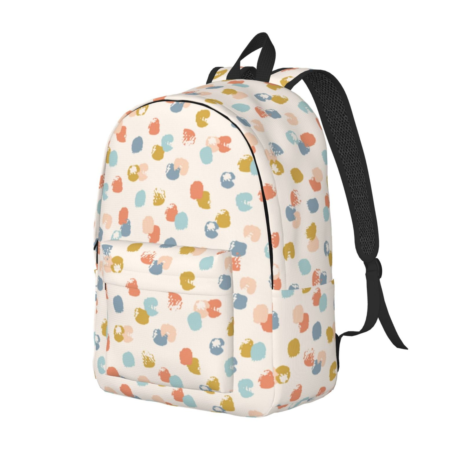 Travel Laptop Backpack - Abstract paint dots spots pattern Canvas ...