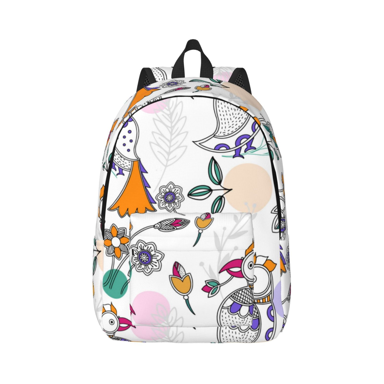 Travel Laptop Backpack, Bohemian Cute Parrot Flower Backpack For School ...