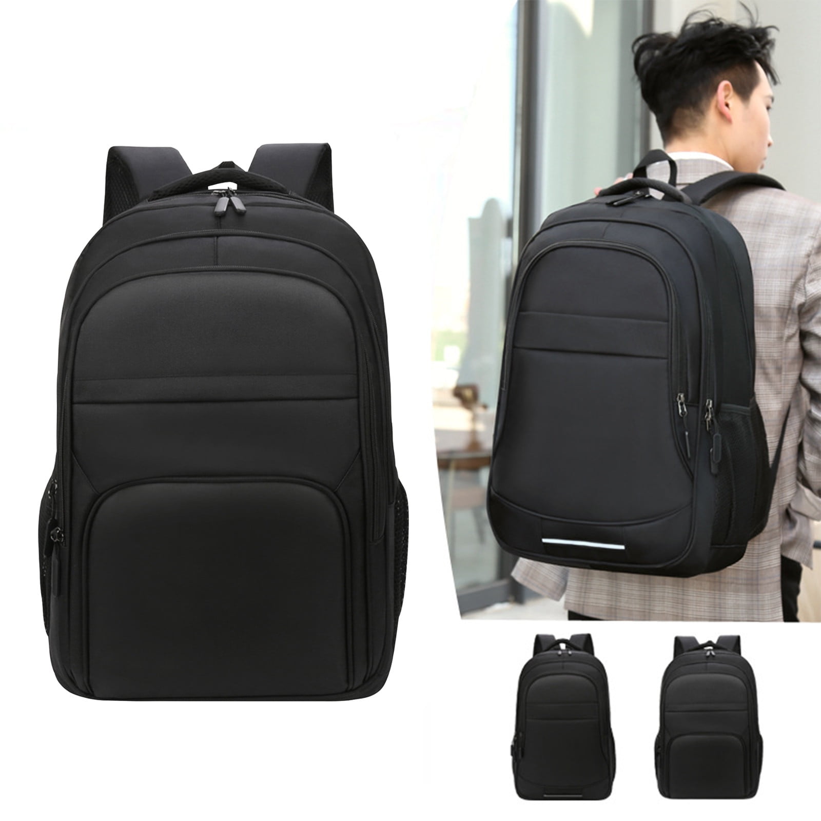 Travel Laptop Backpack Business Student Bag Waterproof Washed Cotton 15 ...