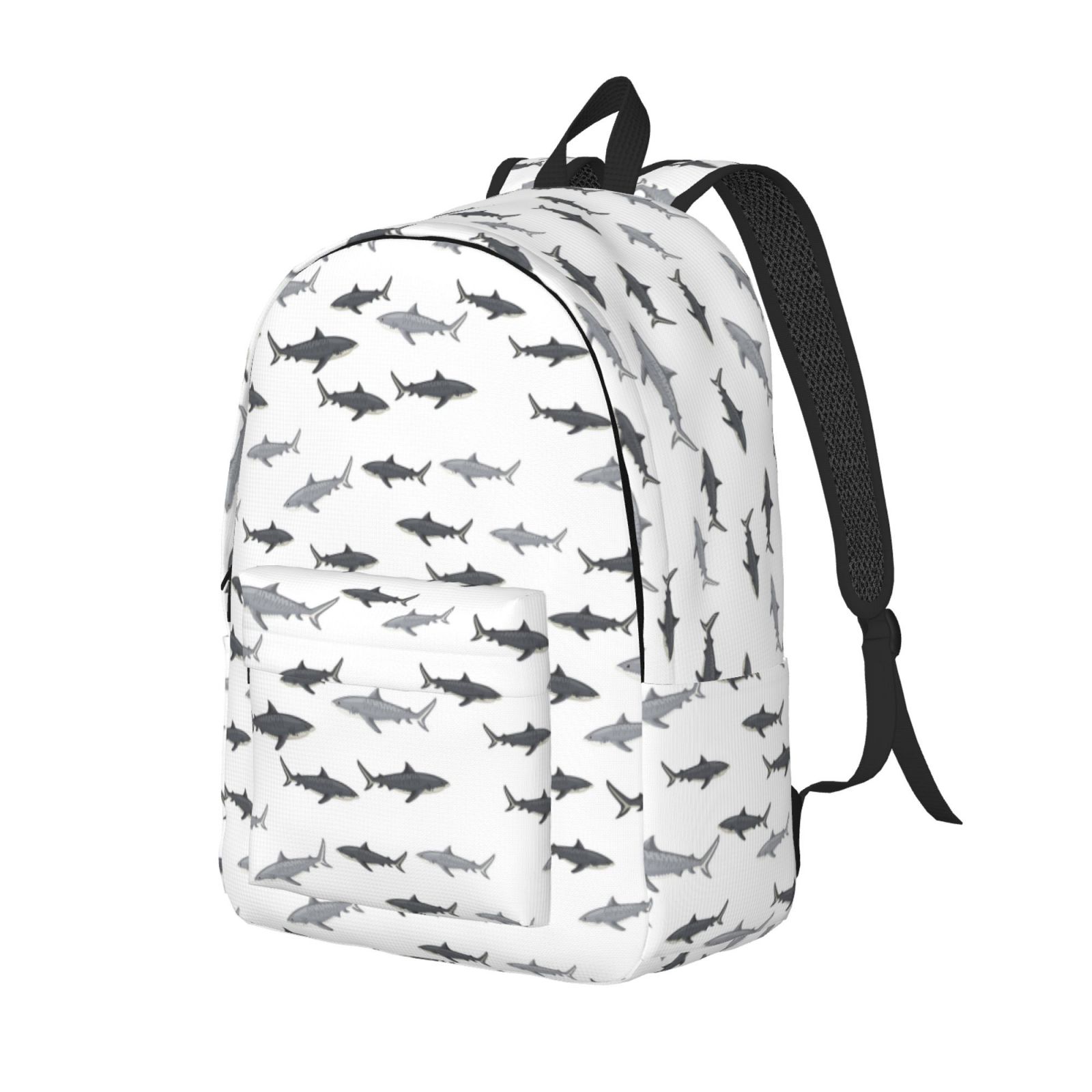 Travel Laptop Backpack - Cartoon Cool Shark Gary Canvas Backpack ...