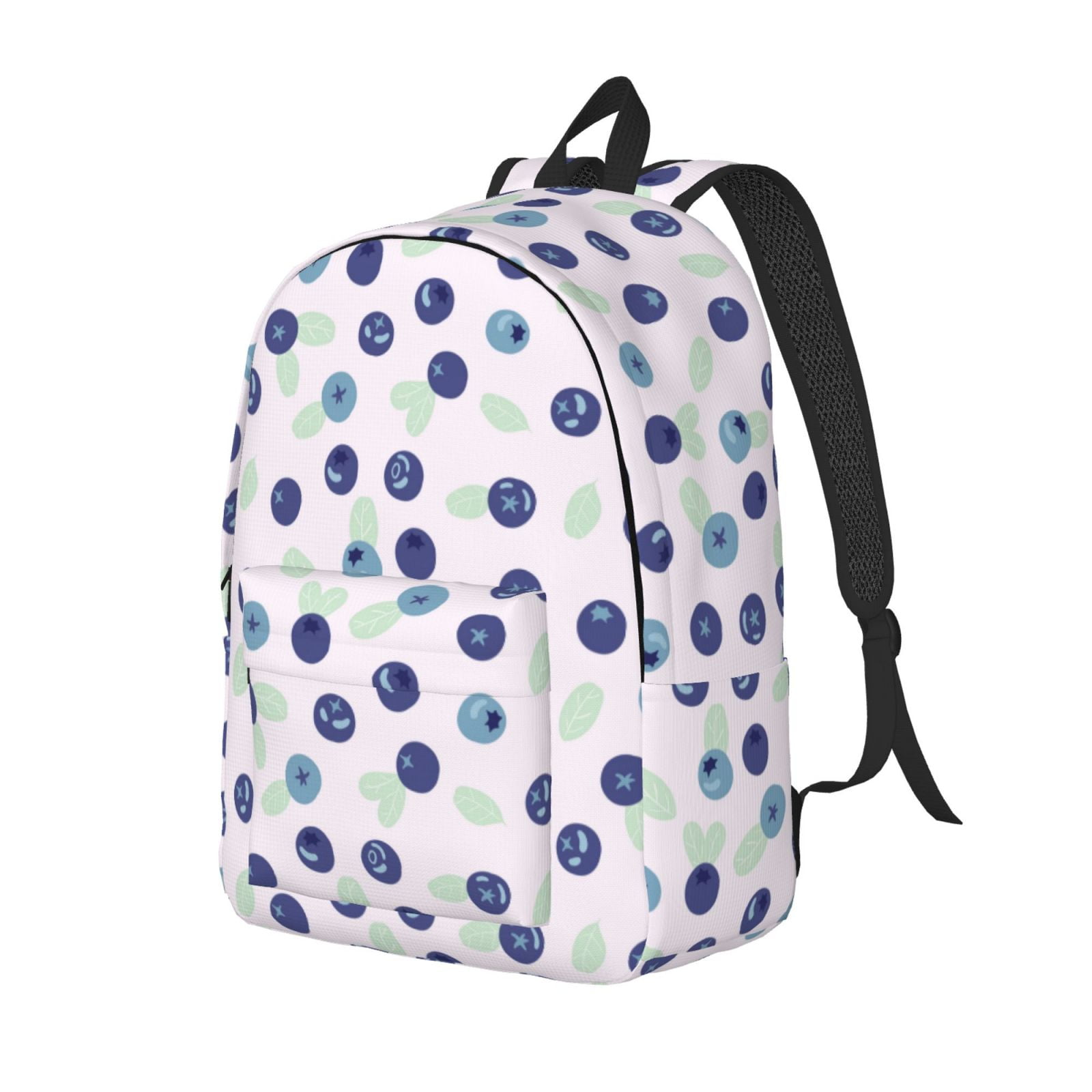 Travel Laptop Backpack - Cute Blueberry Leaves Canvas Backpack Computer ...