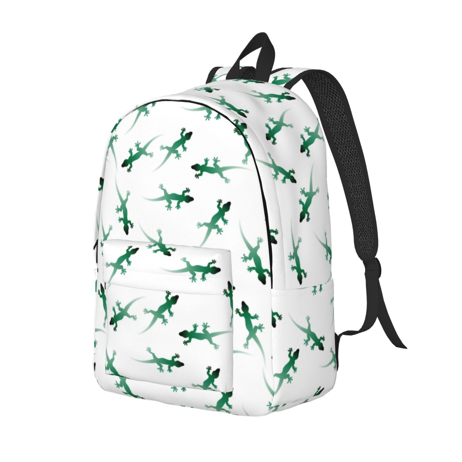 Travel Laptop Backpack - Cute Lizard Gecko Green_A Canvas Backpack ...