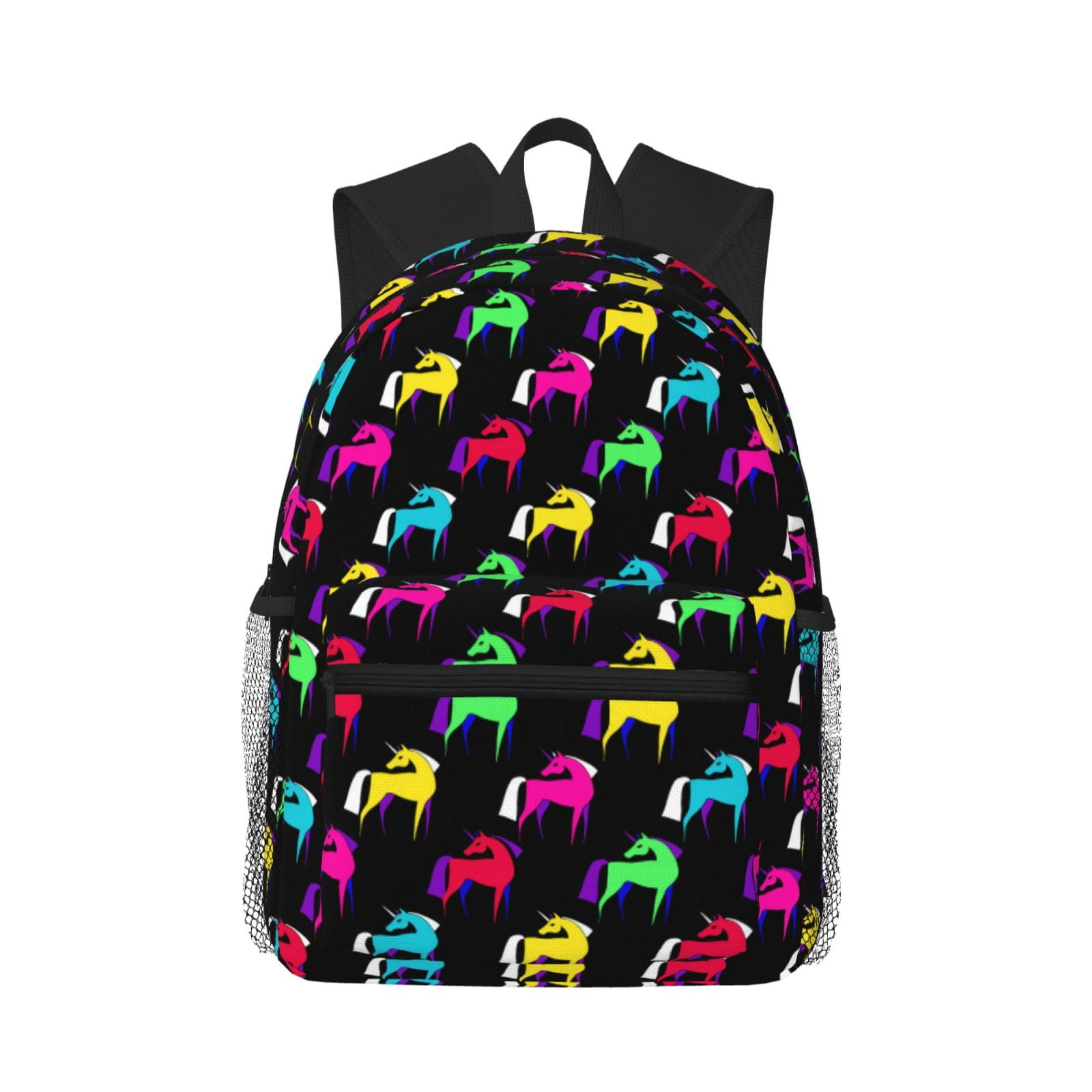 Travel Laptop Backpack For Women And Men, Abstract Colorful Cute Horse ...