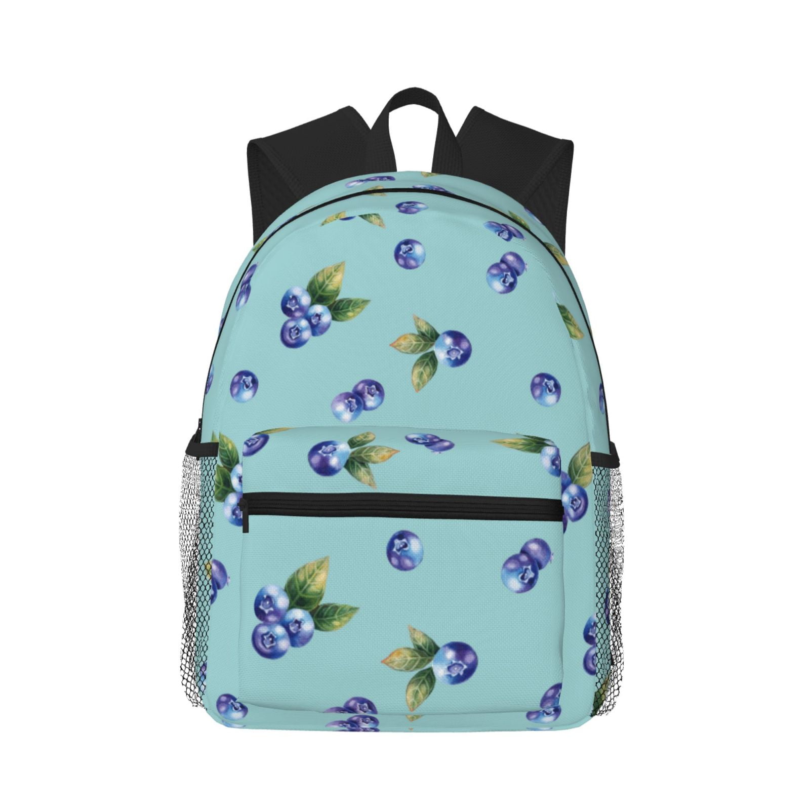 Travel Laptop Backpack For Women And Men, Blueberries Print Blue ...