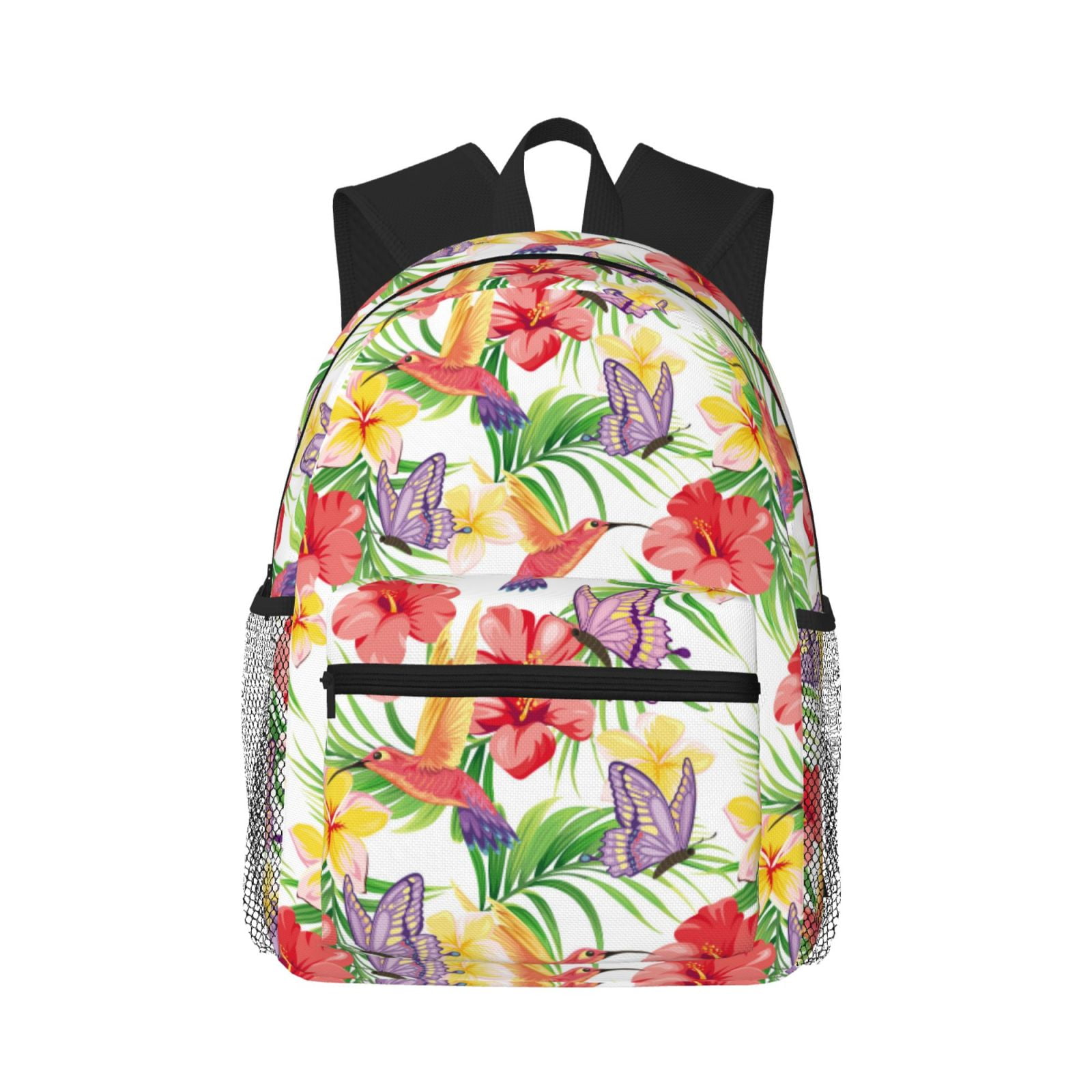Travel Laptop Backpack For Women And Men, Butterflies Flowers ...