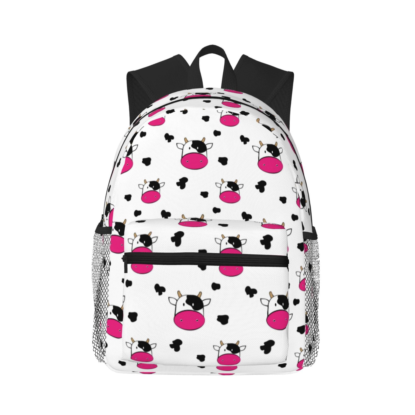 Travel Laptop Backpack For Women And Men, Cartoon Cute Cow Print ...
