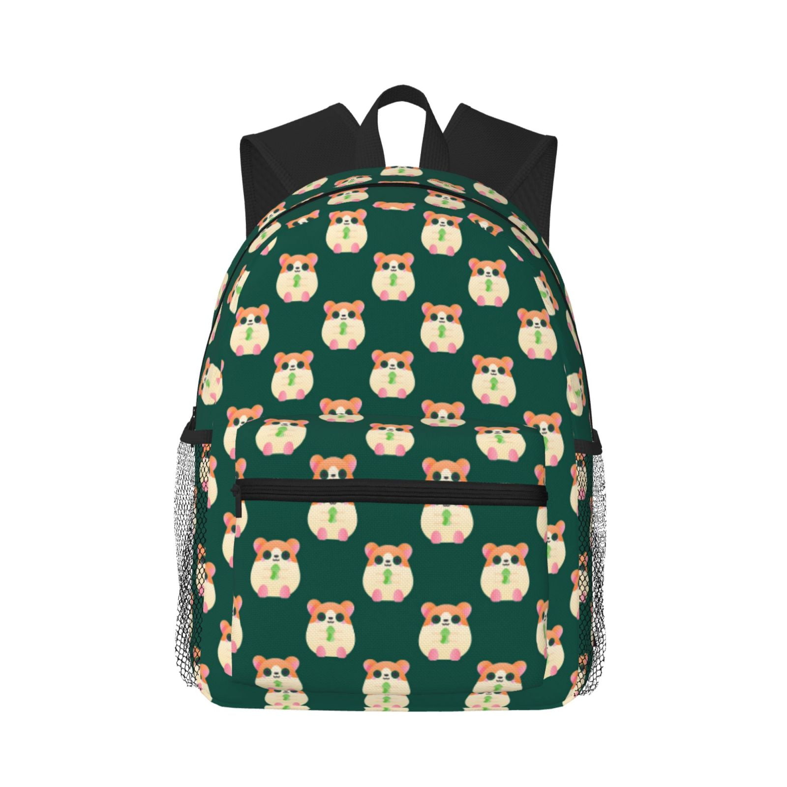 Travel Laptop Backpack For Women And Men, Cartoon Cute Hamster Green ...