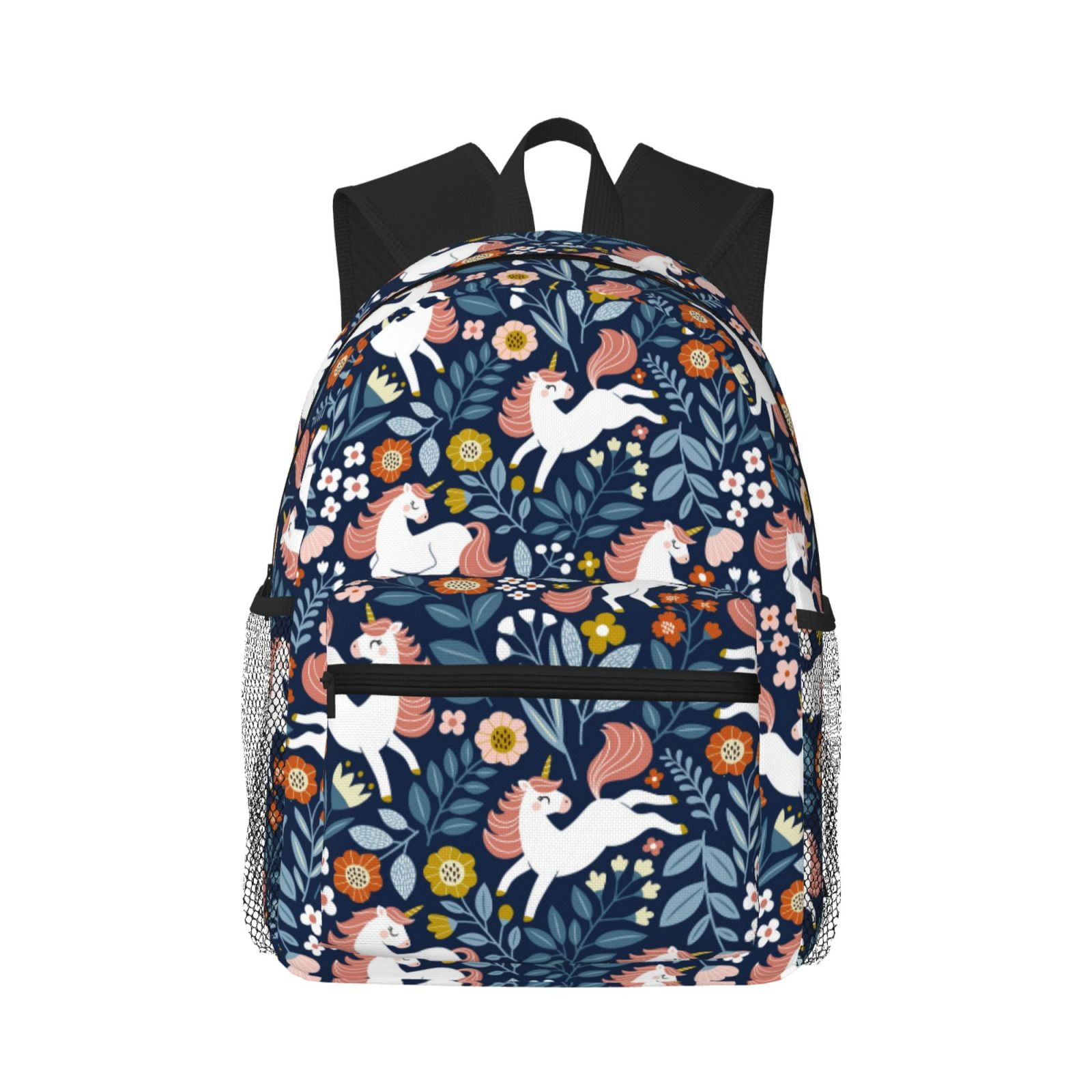 Travel Laptop Backpack For Women And Men, Cartoon Cute Horse Flower ...