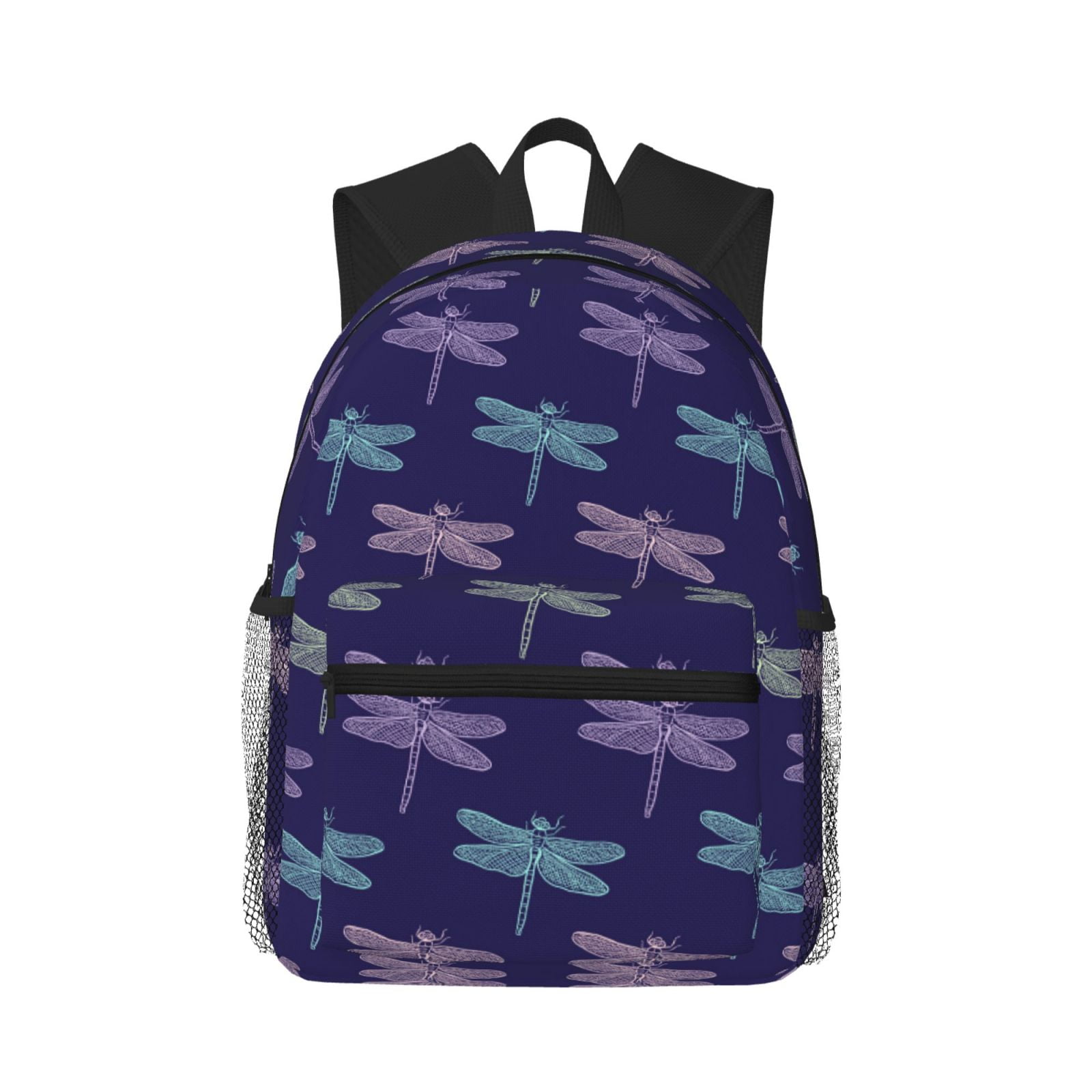 Travel Laptop Backpack For Women And Men, Colorful Dragonfly Textured ...