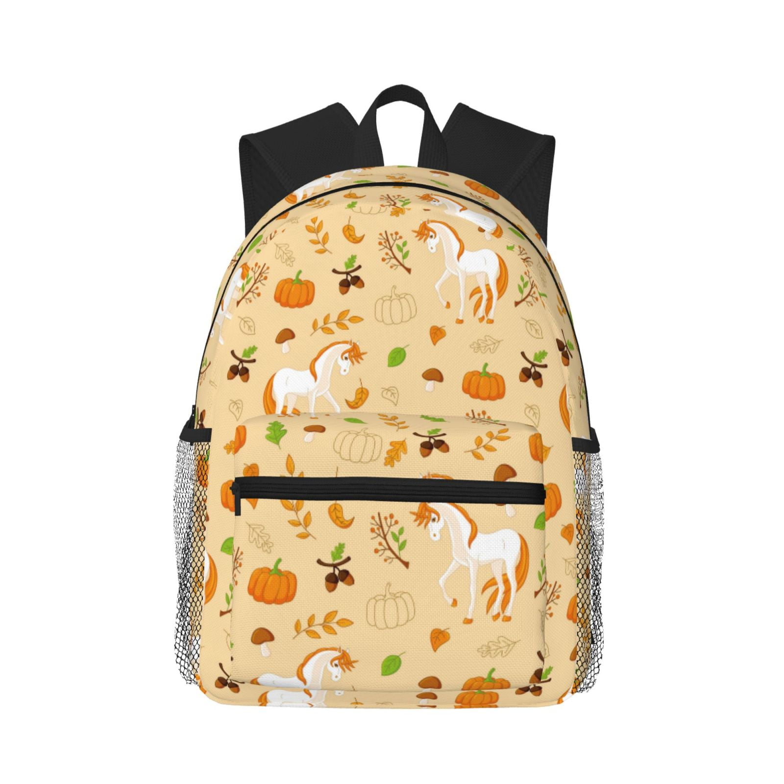 Travel Laptop Backpack For Women And Men, Cute Horse Pumpkin Mushroom ...