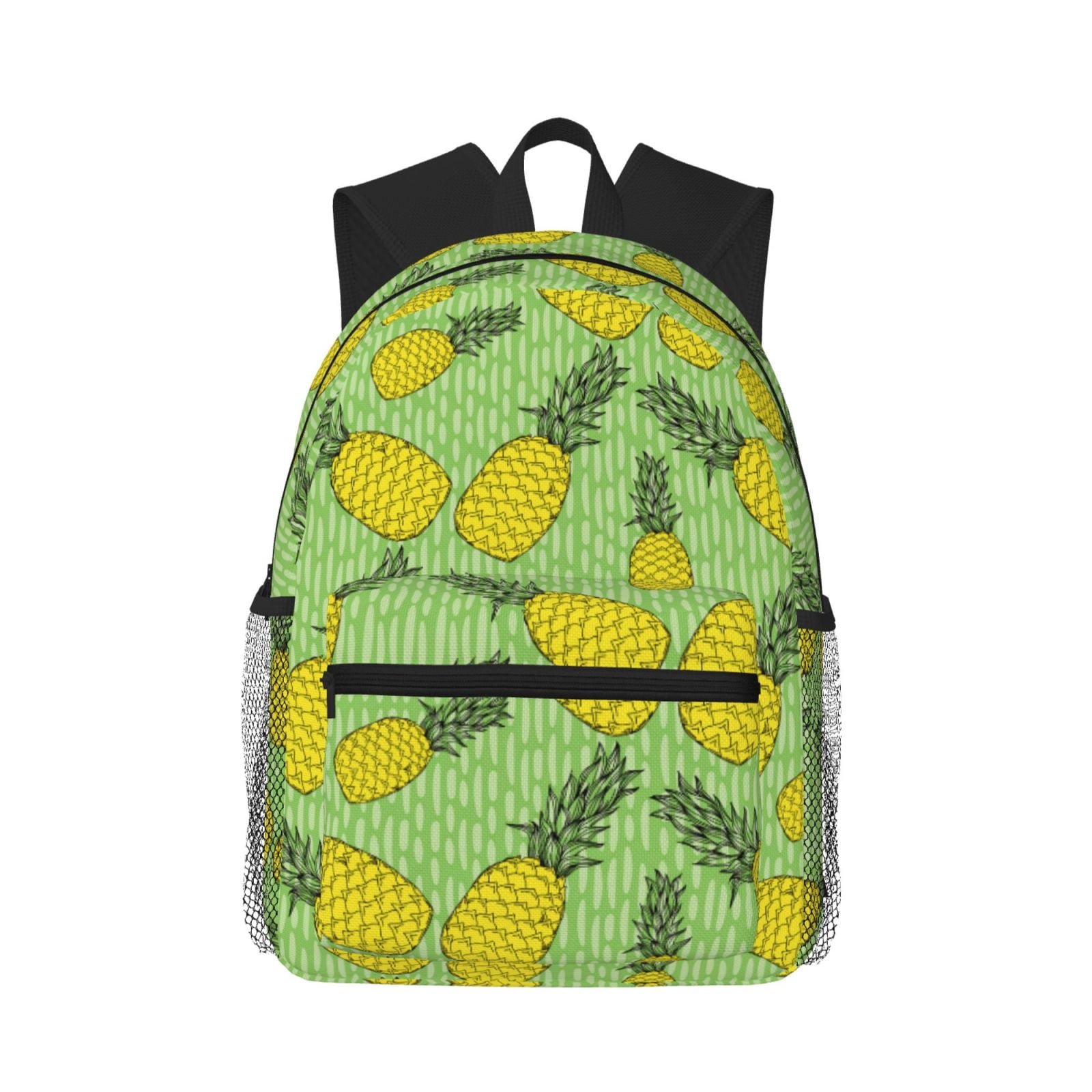 Travel Laptop Backpack For Women And Men, Cute Pineapple Green Stripe ...