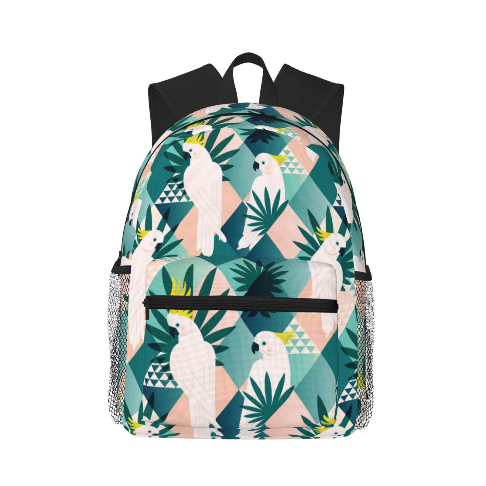 Travel Laptop Backpack For Women And Men, Exotic Cockatoo Parrot White ...